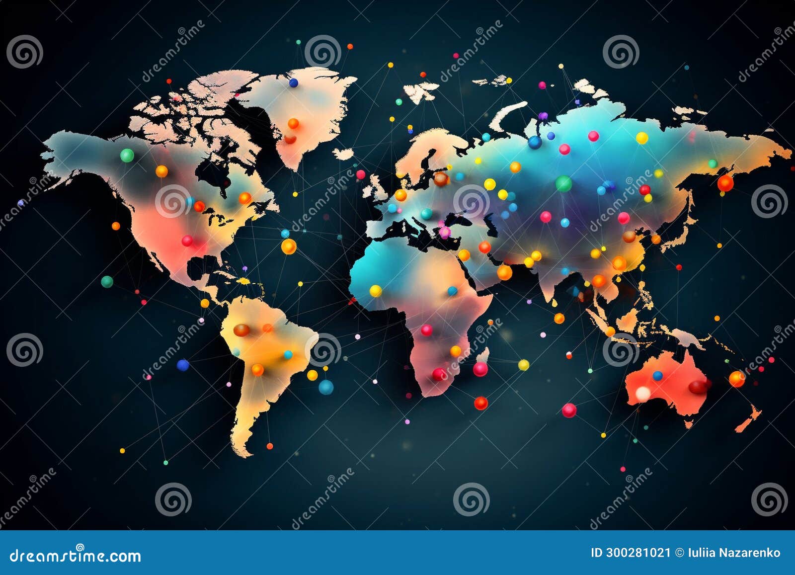 World Map with Country Labels. AI Generated Stock Image - Image of ...