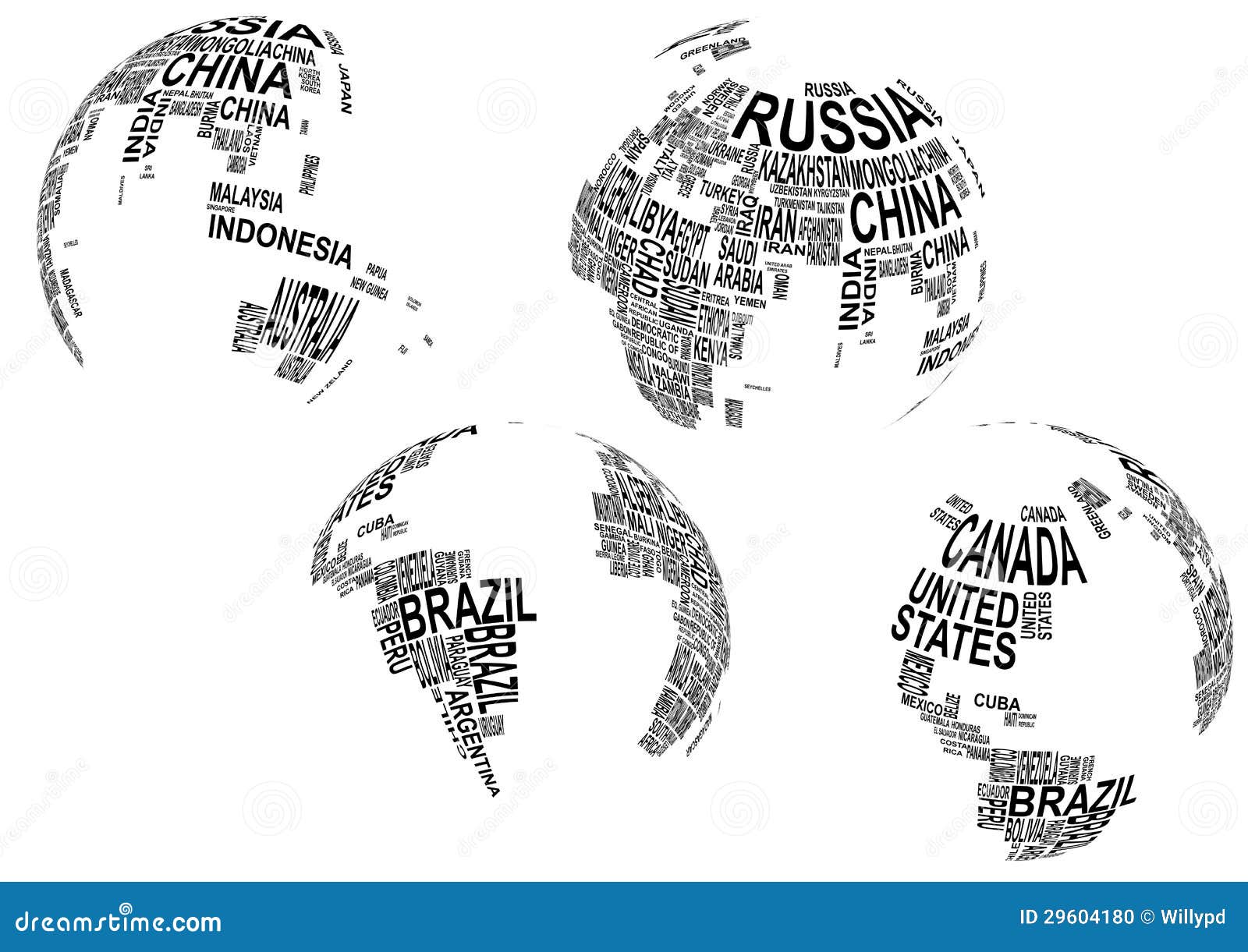 World Map with Country Name Stock Vector - Illustration of abstract ...