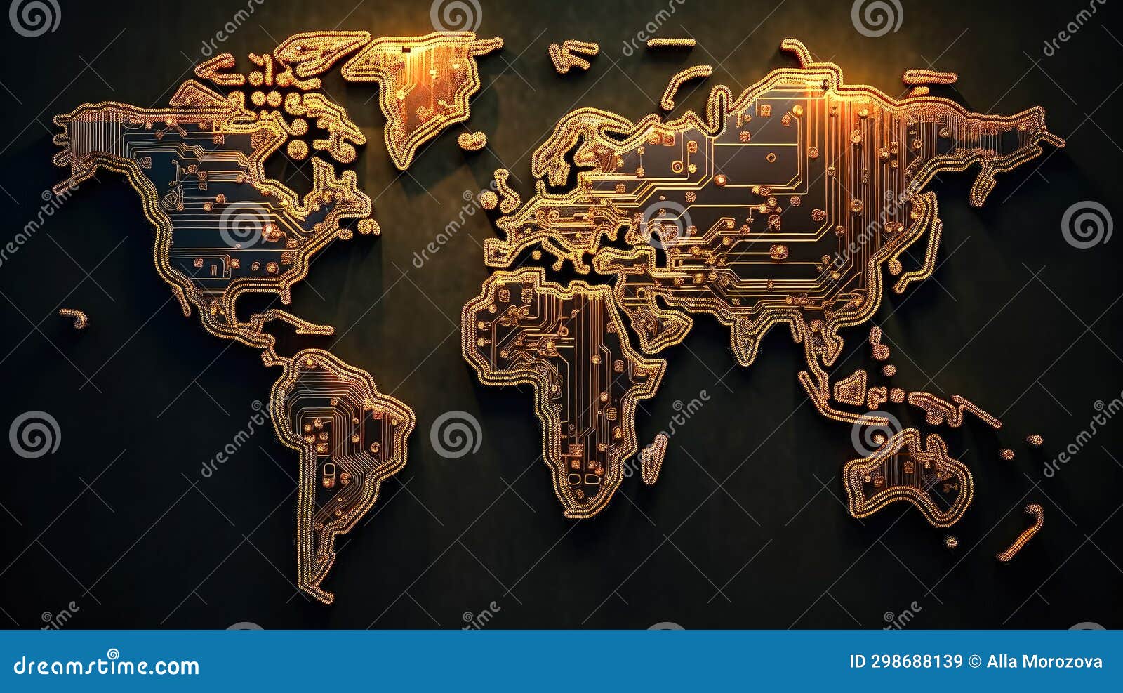 World Map Crafted from Chips Stock Image - Image of asia, blue: 298688139