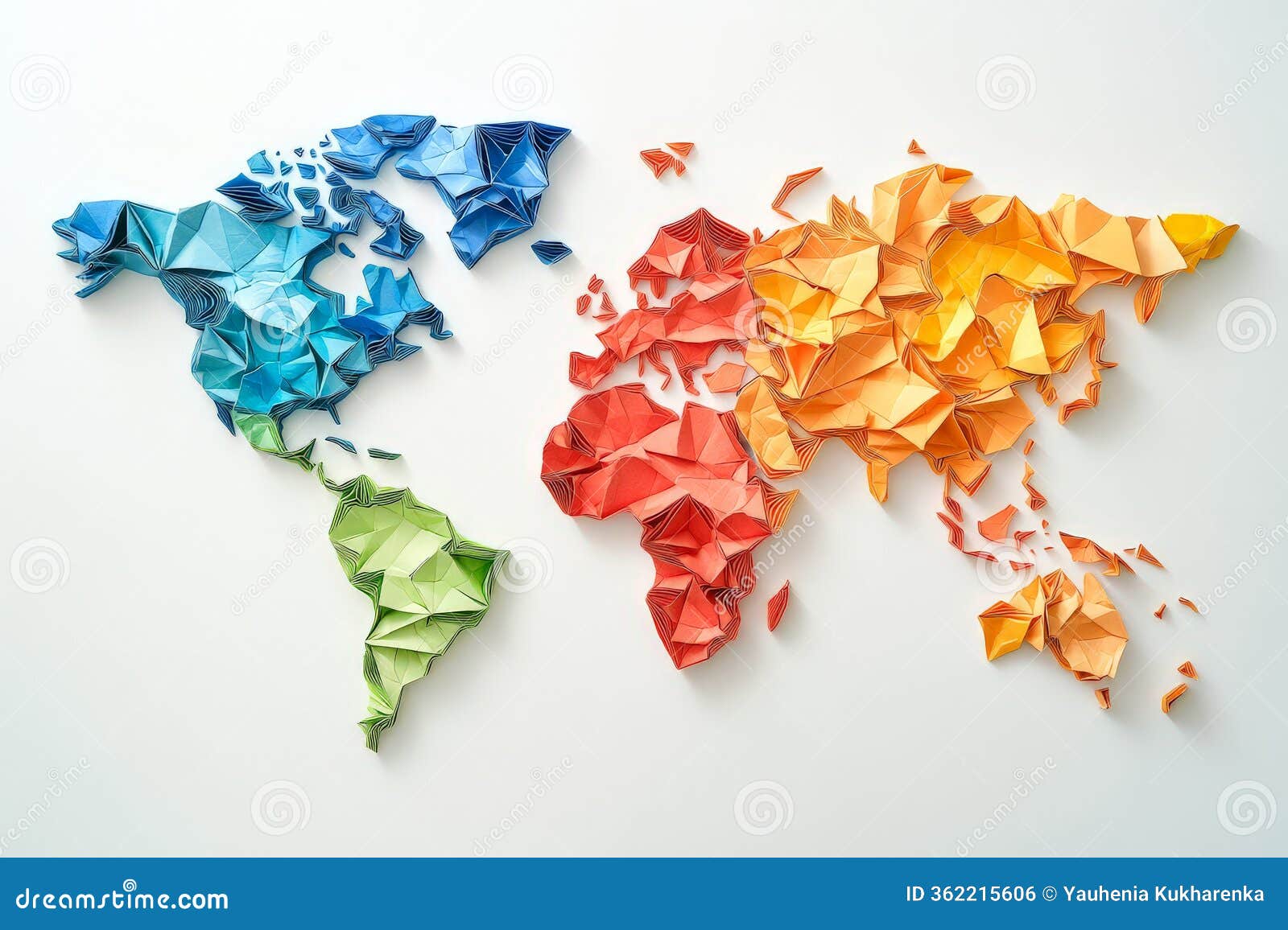 Origami World Map Royalty-Free Stock Image | CartoonDealer.com #362215606