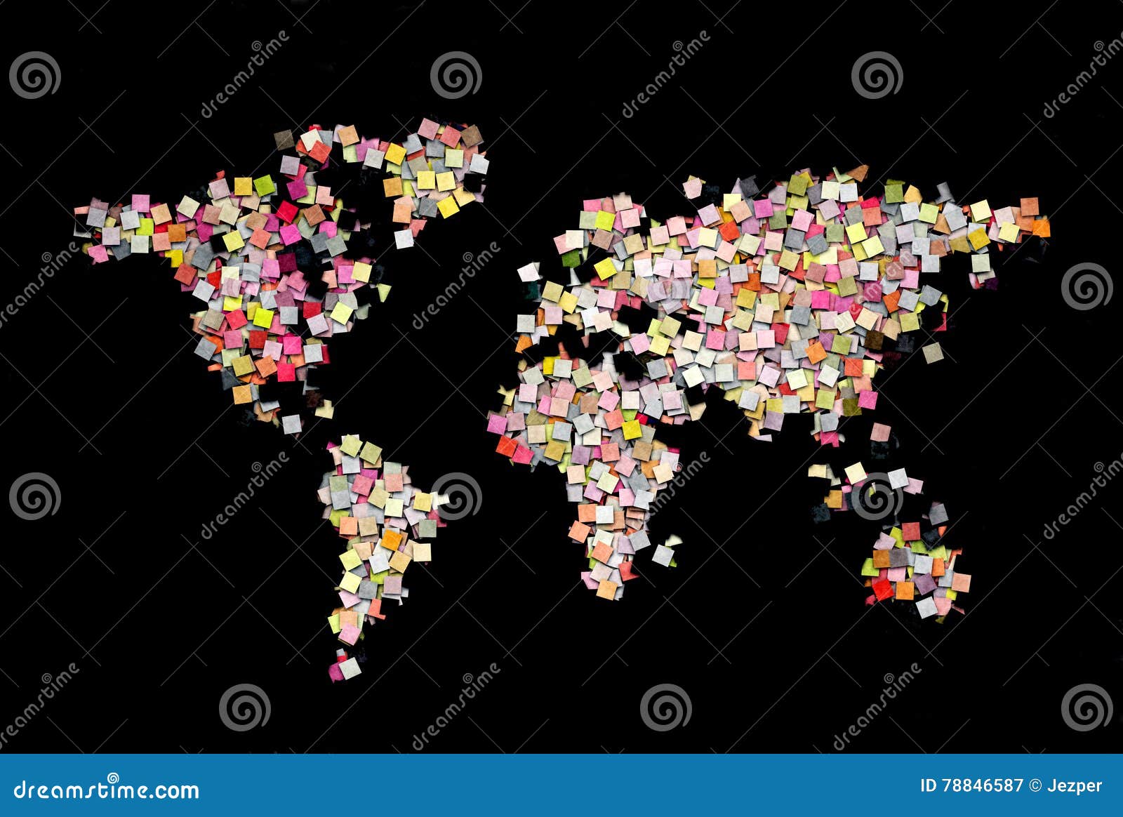 World map creative stock illustration. Illustration of communication ...