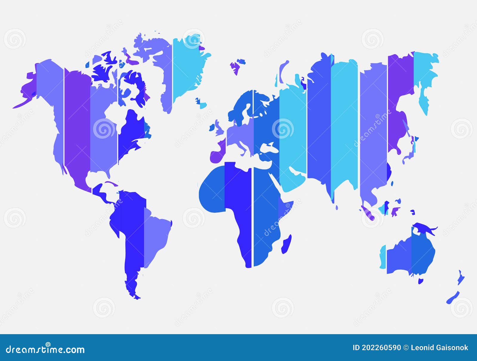 World Map. Creative Vector Illustration. Light Background Stock ...
