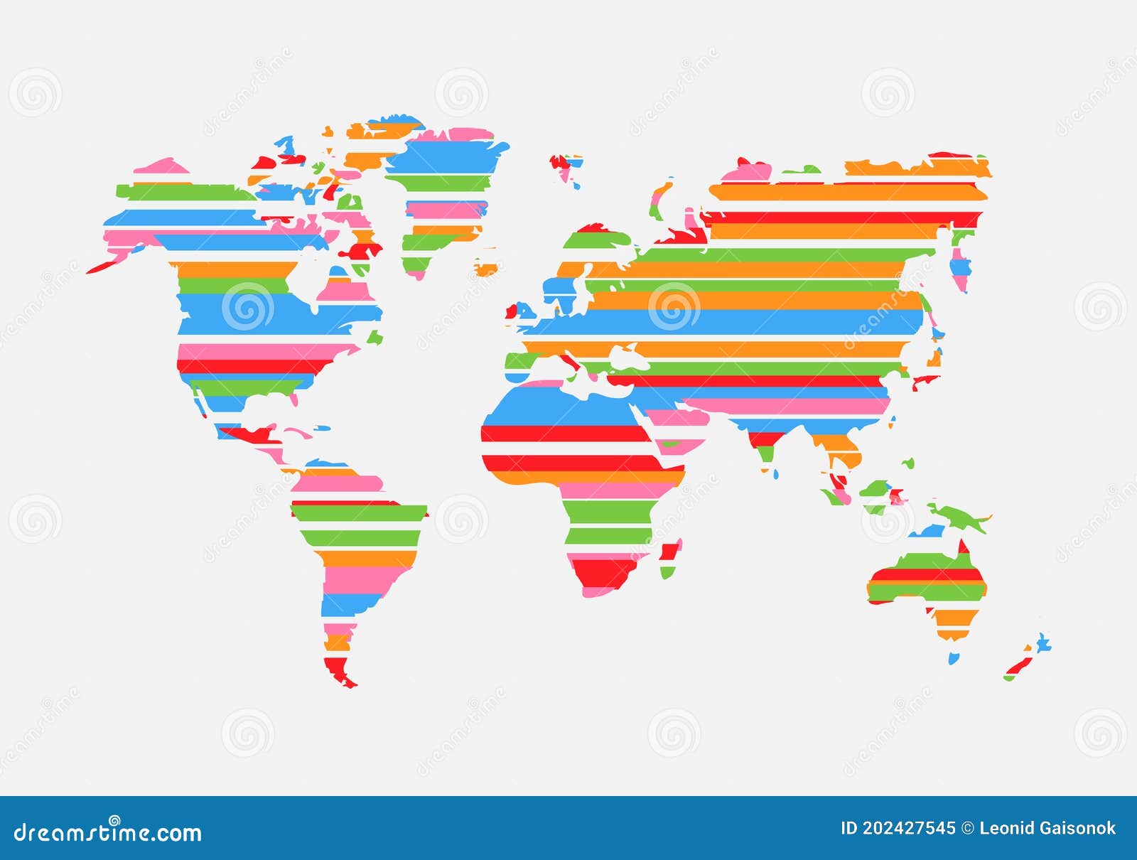 World Map. Creative Vector Illustration. Light Background Stock ...