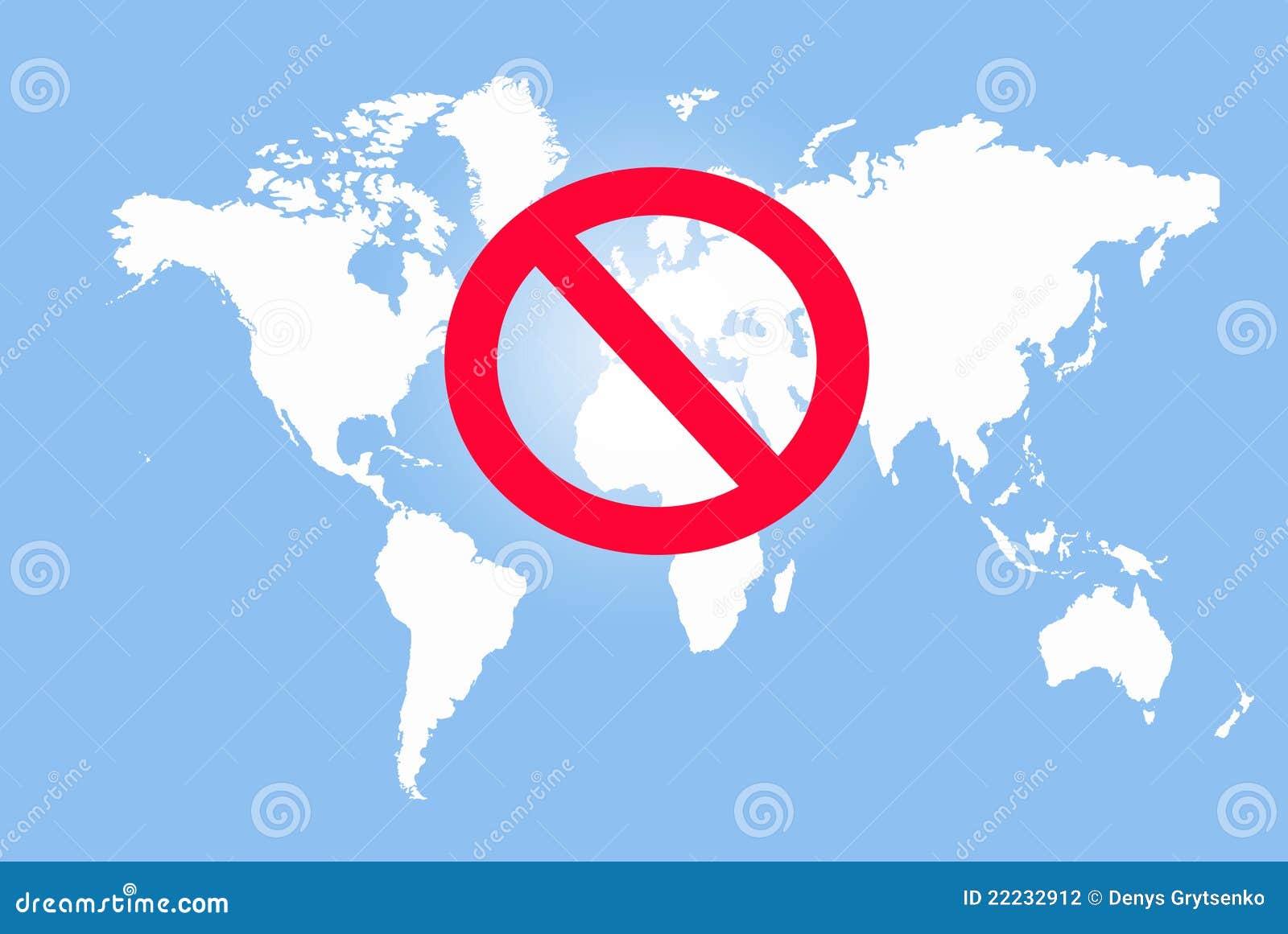 World map cross out stock illustration. Illustration of world - 22232912