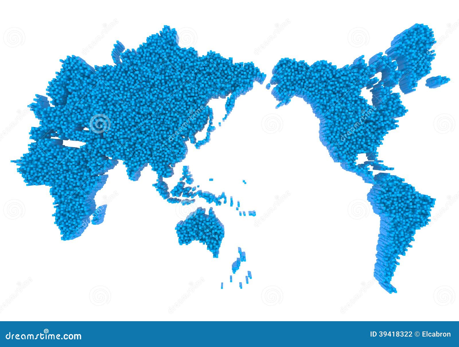 World map from cubes stock illustration. Illustration of globe - 39418322