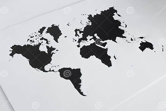 World map. Cut out paper stock photo. Image of paper - 60402046