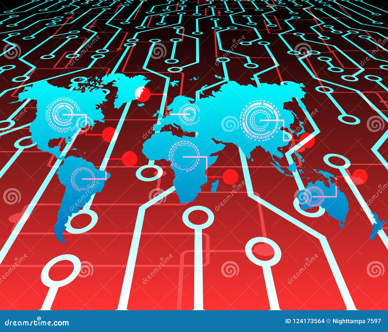 World Map Cyber Attack by Hacker Crisis Concept Background. Stock ...