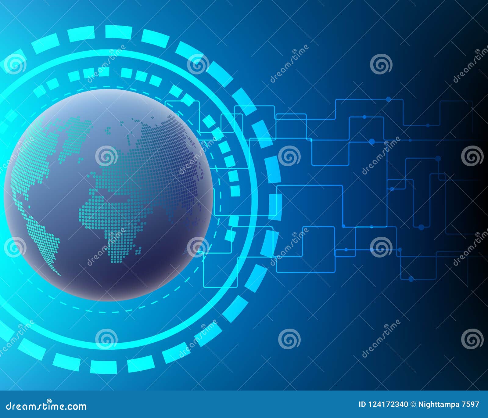 World Map Cyber Switch Wireless Internet Network Connection Stock ...