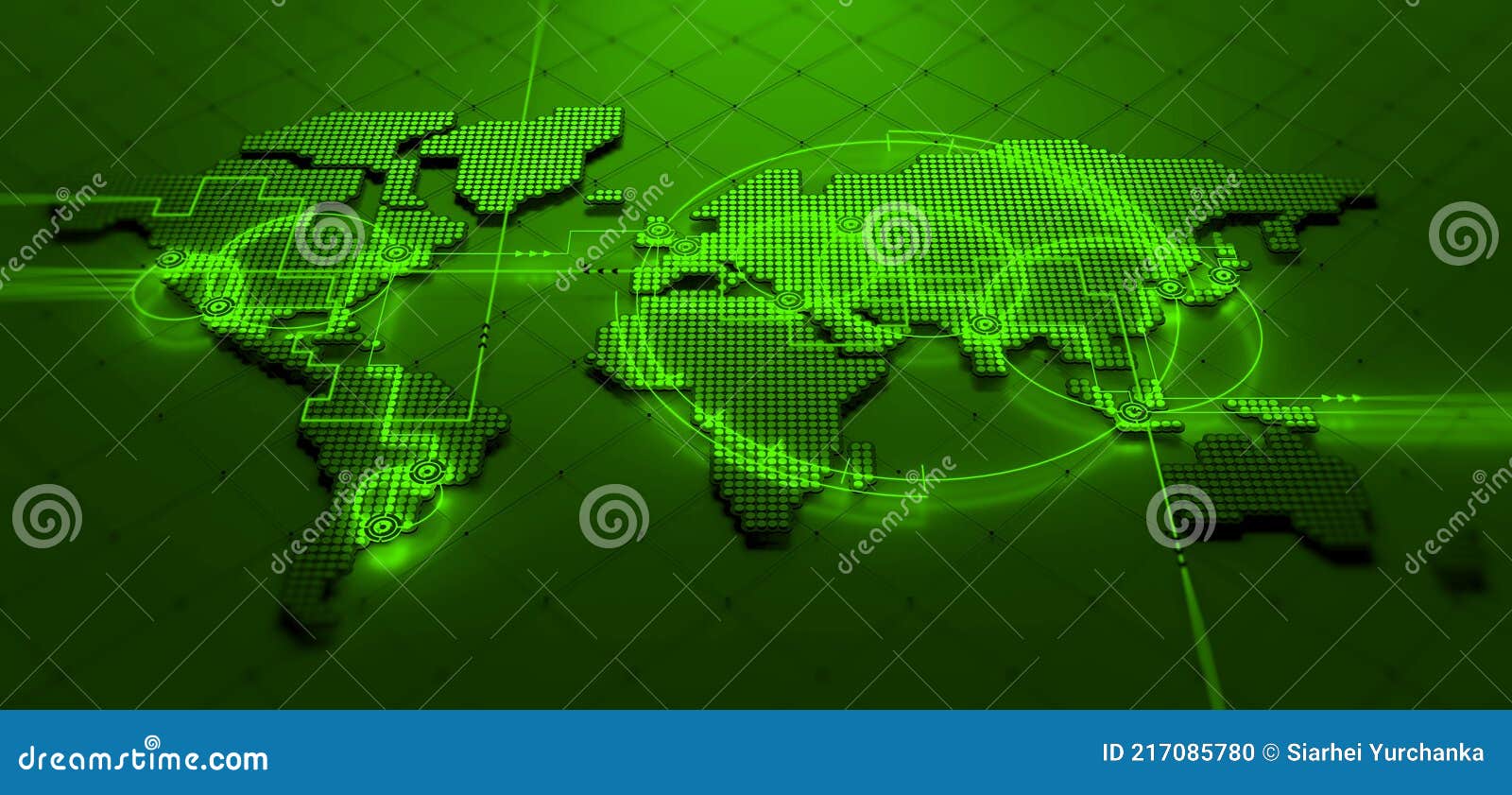 World Map, Cybertech, Abstract Internet Connection. Data Exchange ...