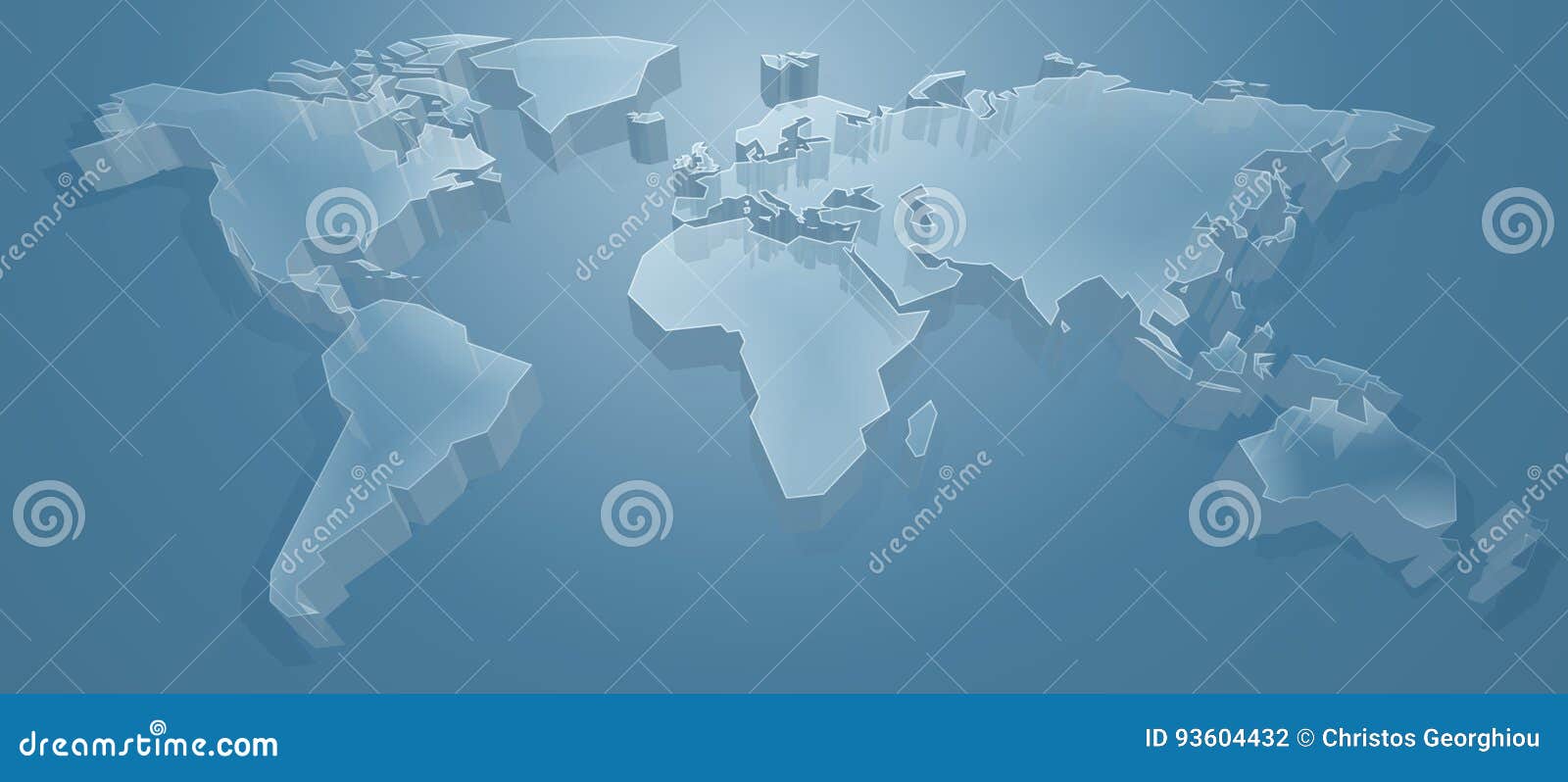 World Map 3D Background stock vector. Illustration of modern - 93604432