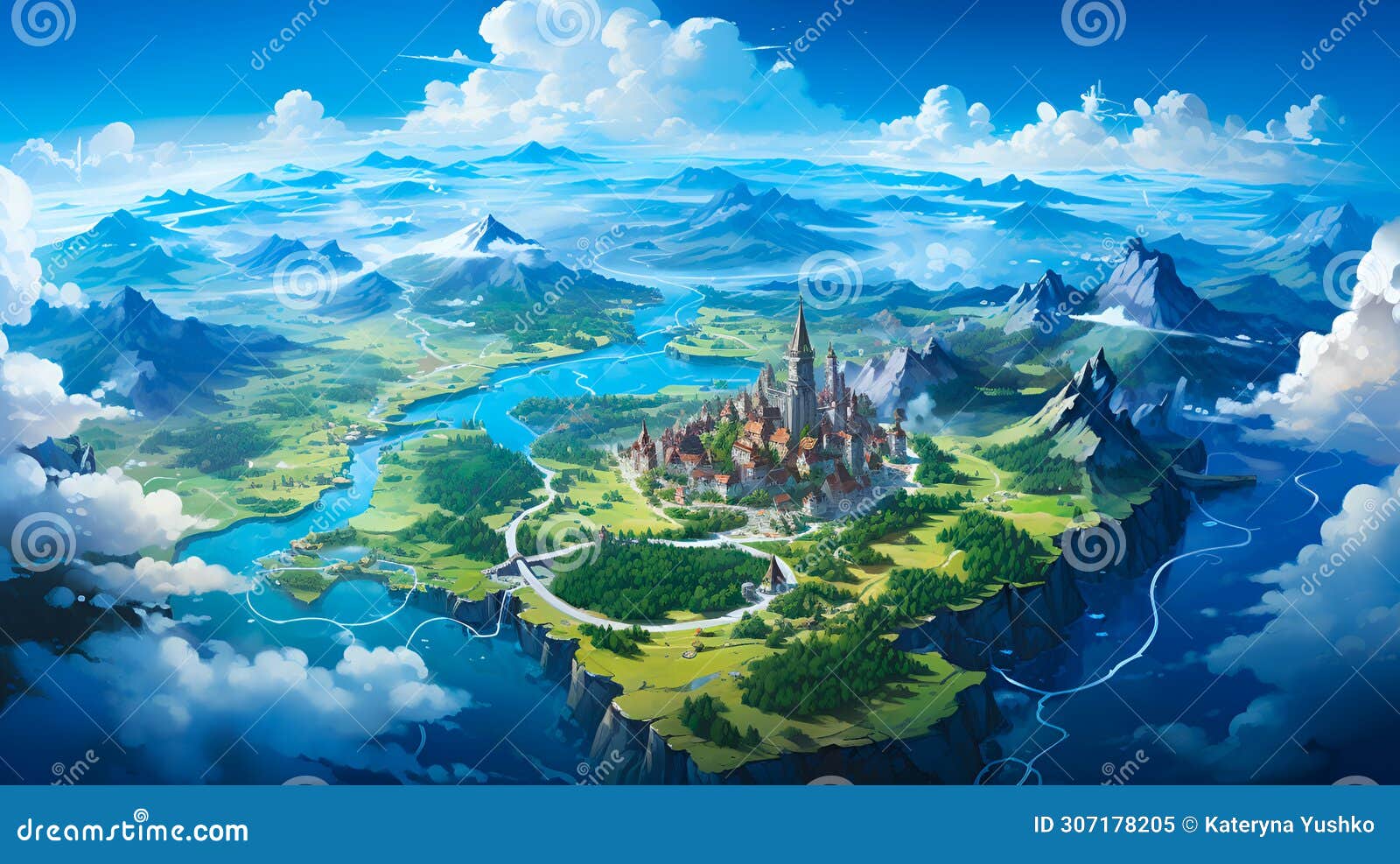 World map 3d cartoon stock illustration. Illustration of mountains ...