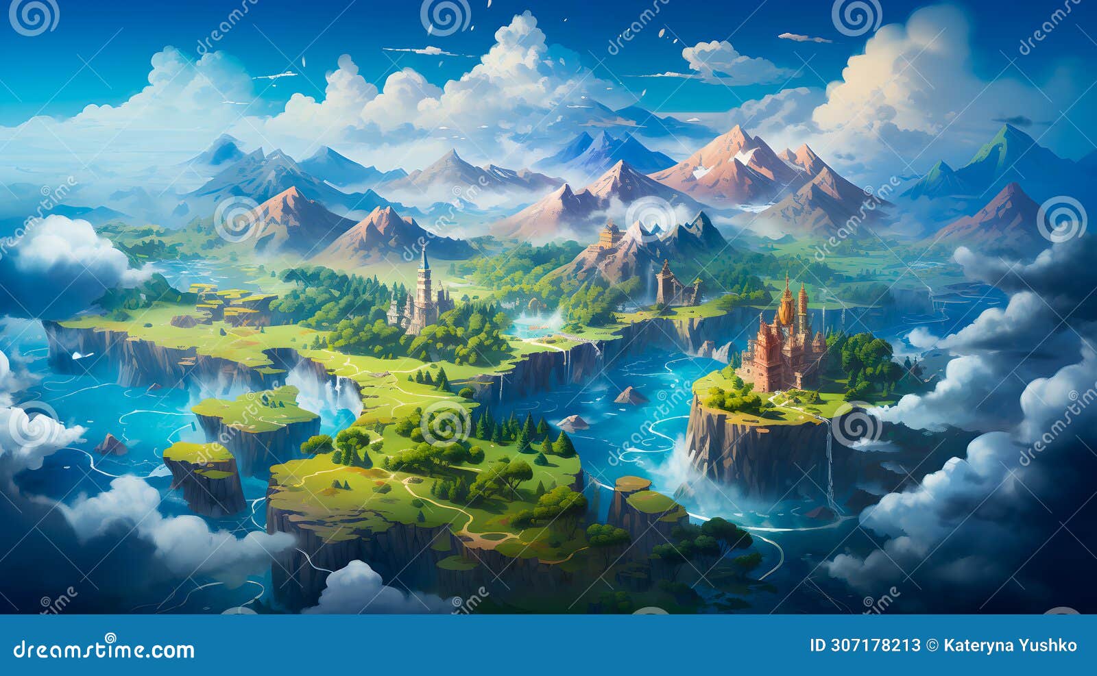 World map 3d cartoon stock illustration. Illustration of city - 307178213