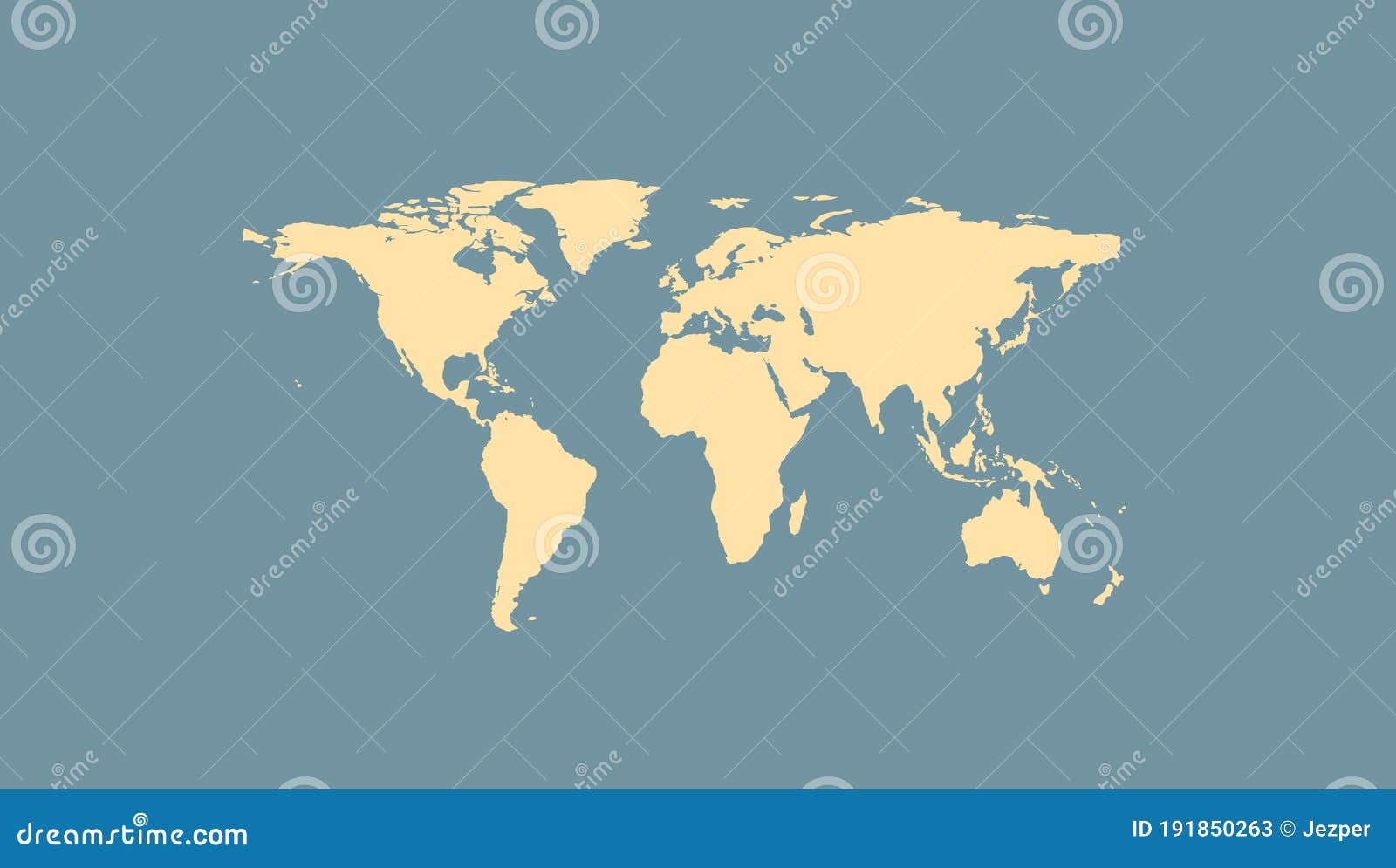 World Map 3d Render Flat Digital Design Stock Illustration ...