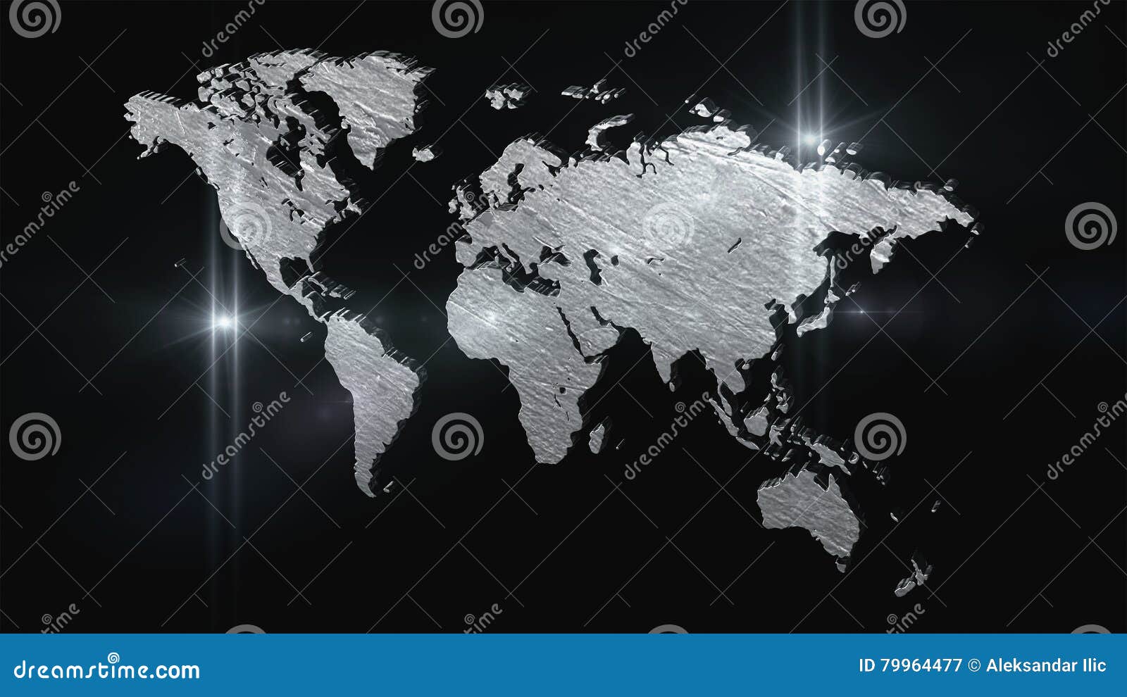 World map 3D render stock illustration. Illustration of globe - 79964477