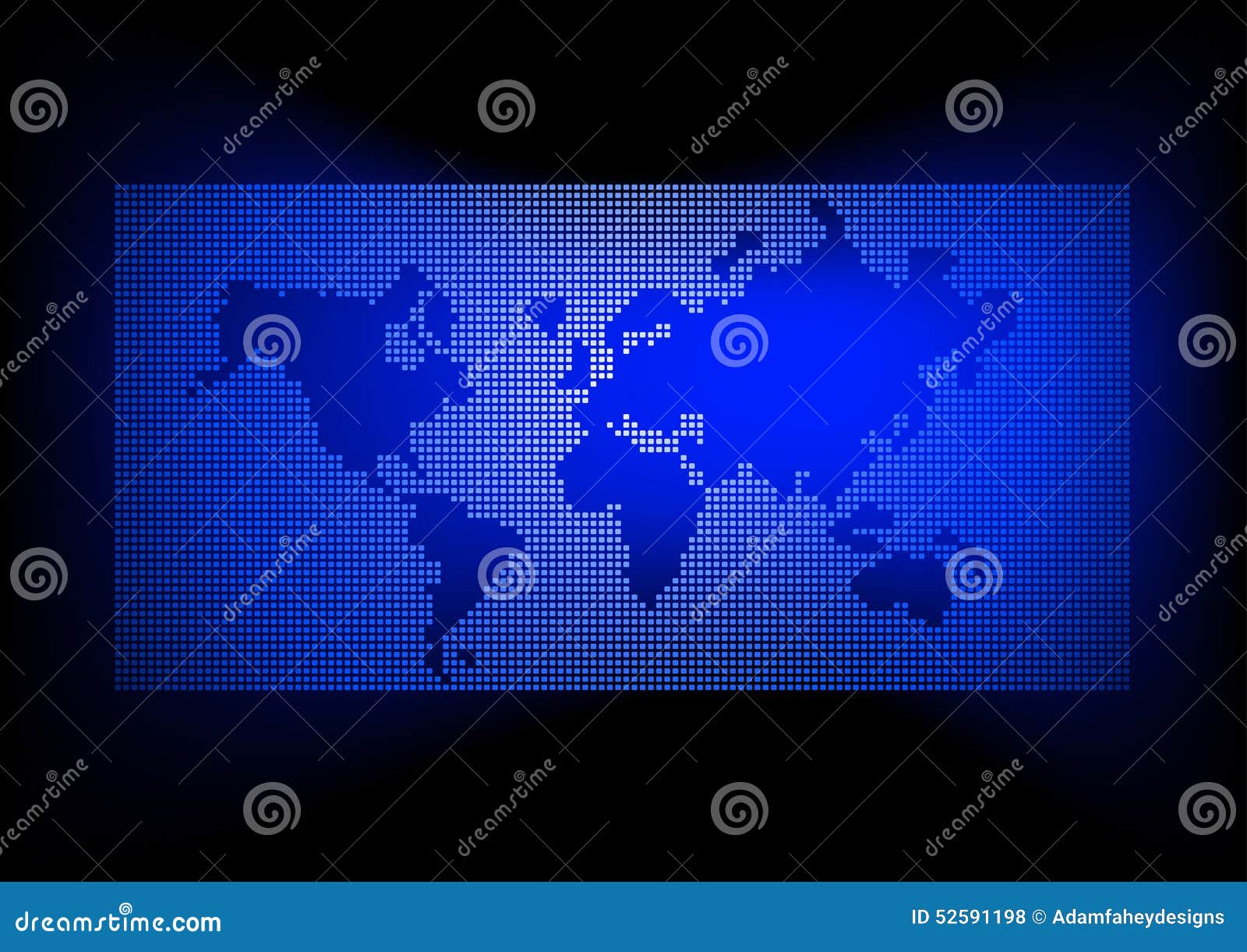 World Map with Dark Blue Background Stock Vector - Illustration of ...