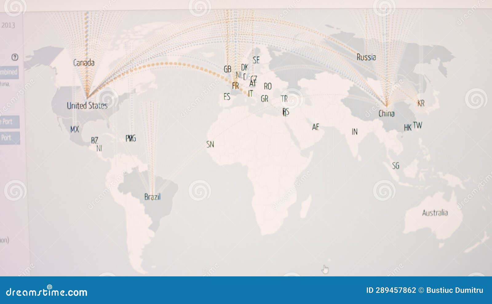 World Map with Data Arrows Connect from Country. Top daily DDoS Attacks Worldwide Stock Footage ...