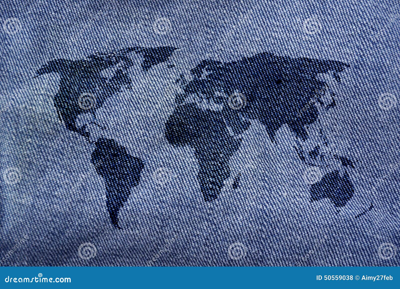 World Map With Jeans Texture Royalty-Free Illustration | CartoonDealer ...
