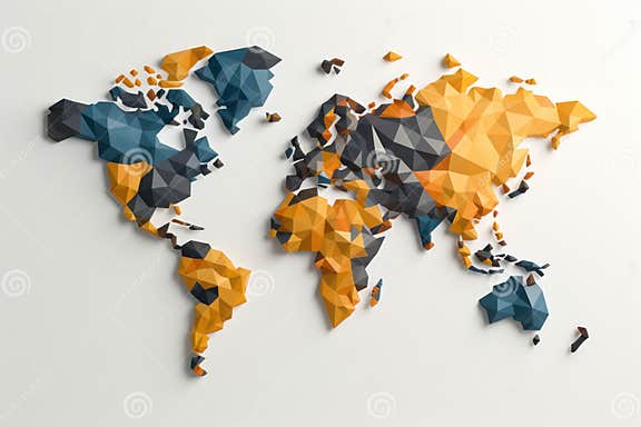World Map Design High Resolution,empty Background. Generative AI Stock ...