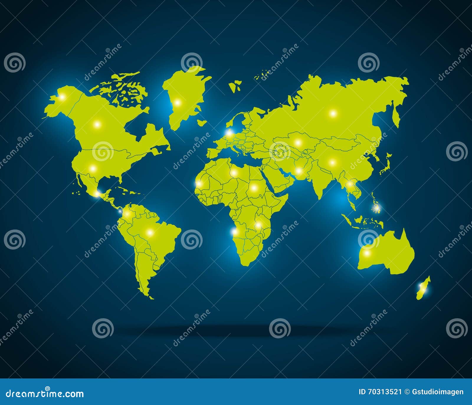 World map design stock illustration. Illustration of flat - 70313521