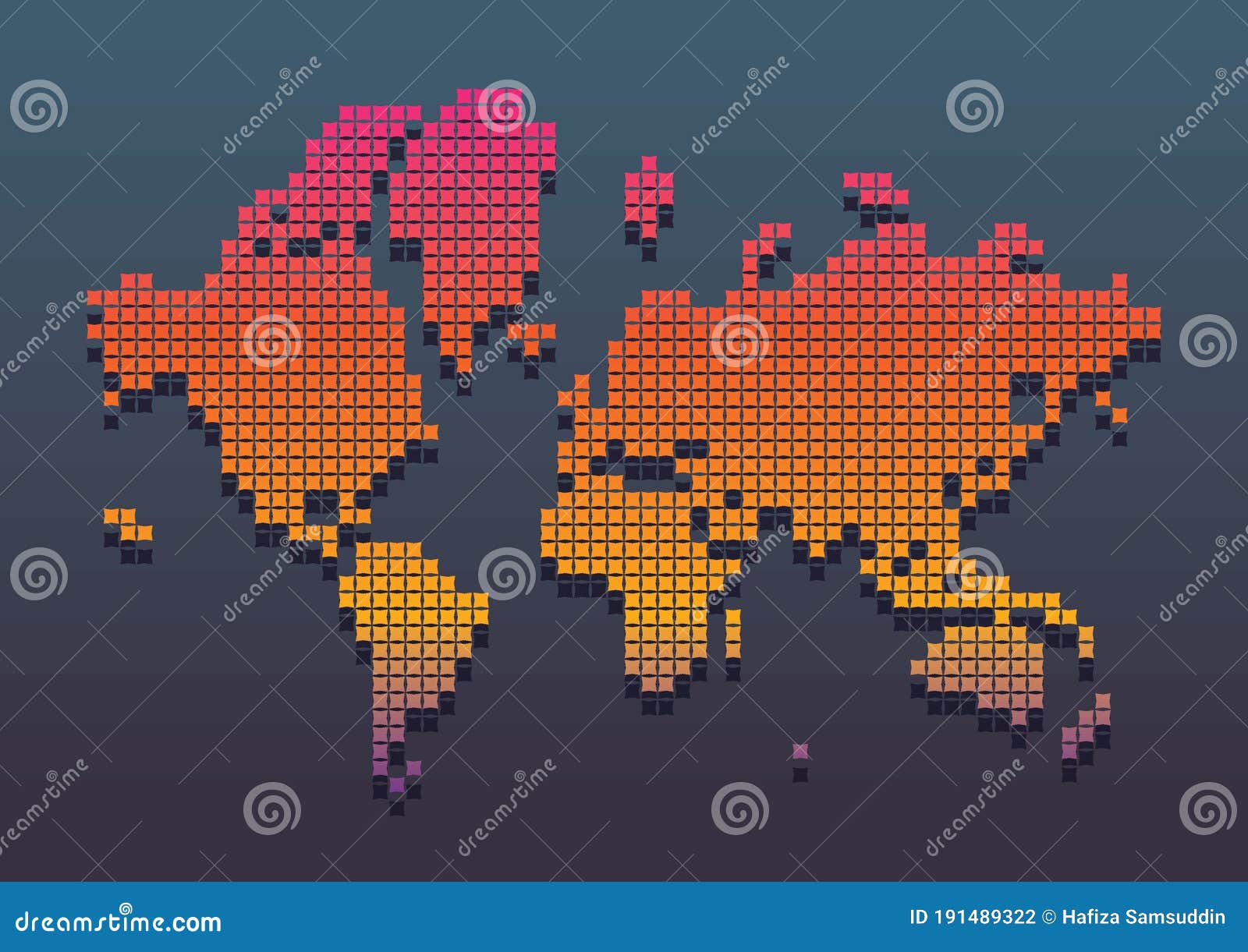 World map design. stock vector. Illustration of continents - 191489322