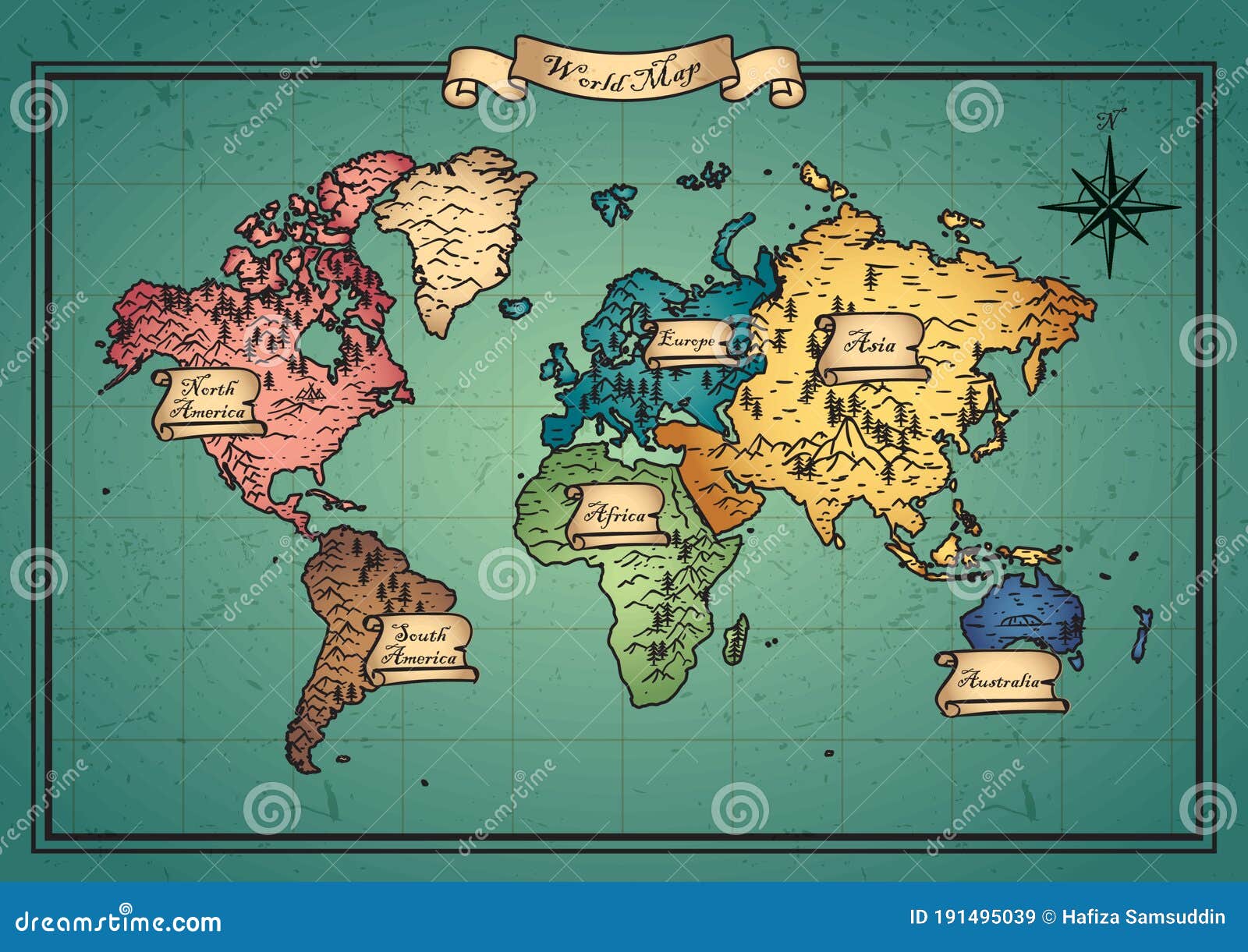 World Map Design. Vector Illustration Decorative Design Stock Vector ...