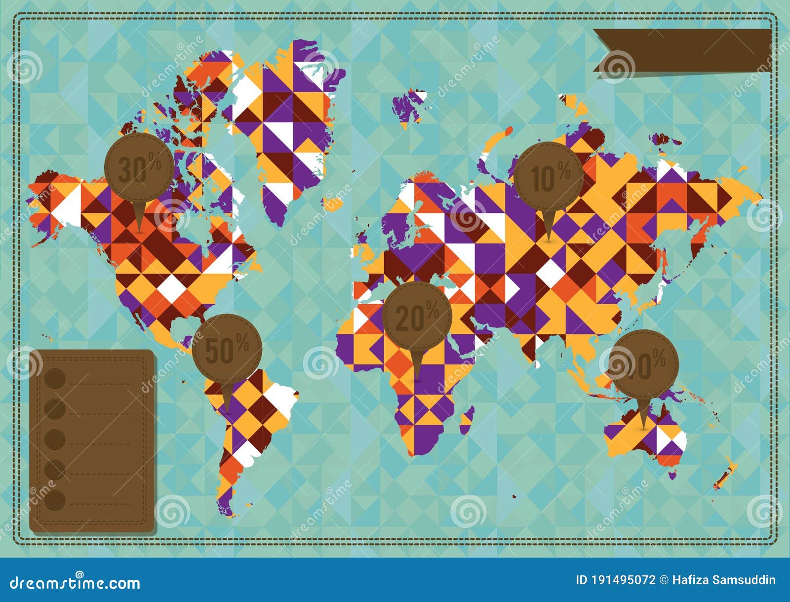 World Map Design. Vector Illustration Decorative Design Stock Vector ...