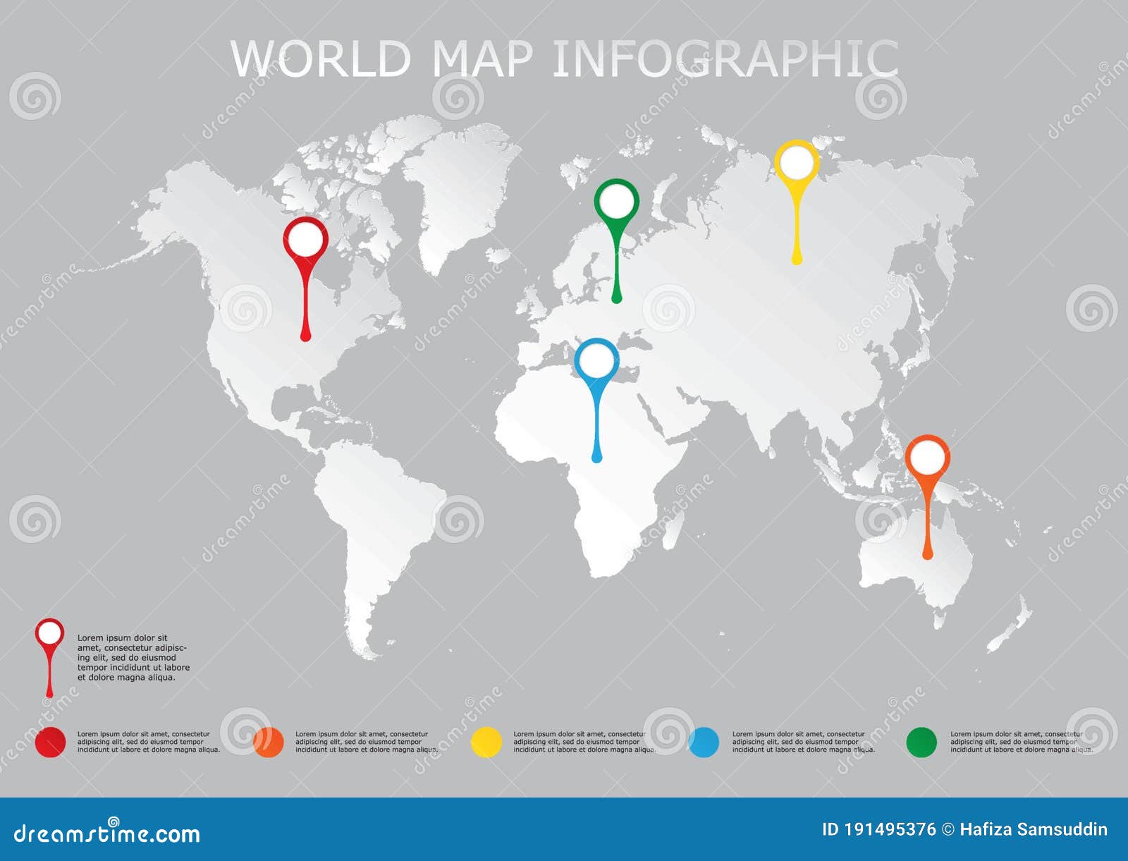 World Map Design. Vector Illustration Decorative Design Stock Vector ...