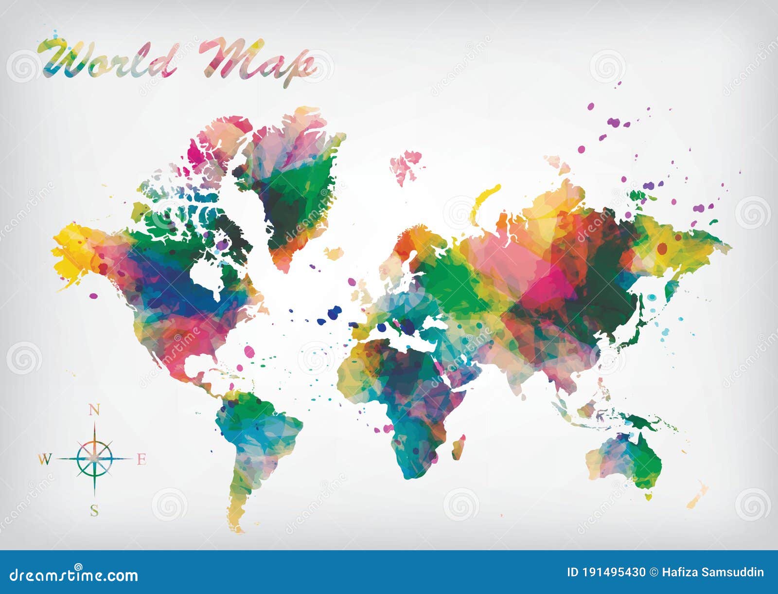 World Map Design. Vector Illustration Decorative Design Stock Vector ...