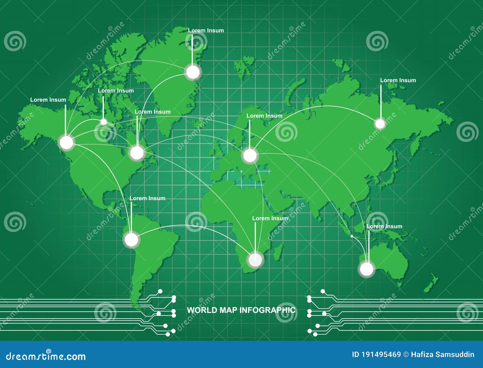 World Map Design. Vector Illustration Decorative Design Stock Vector ...