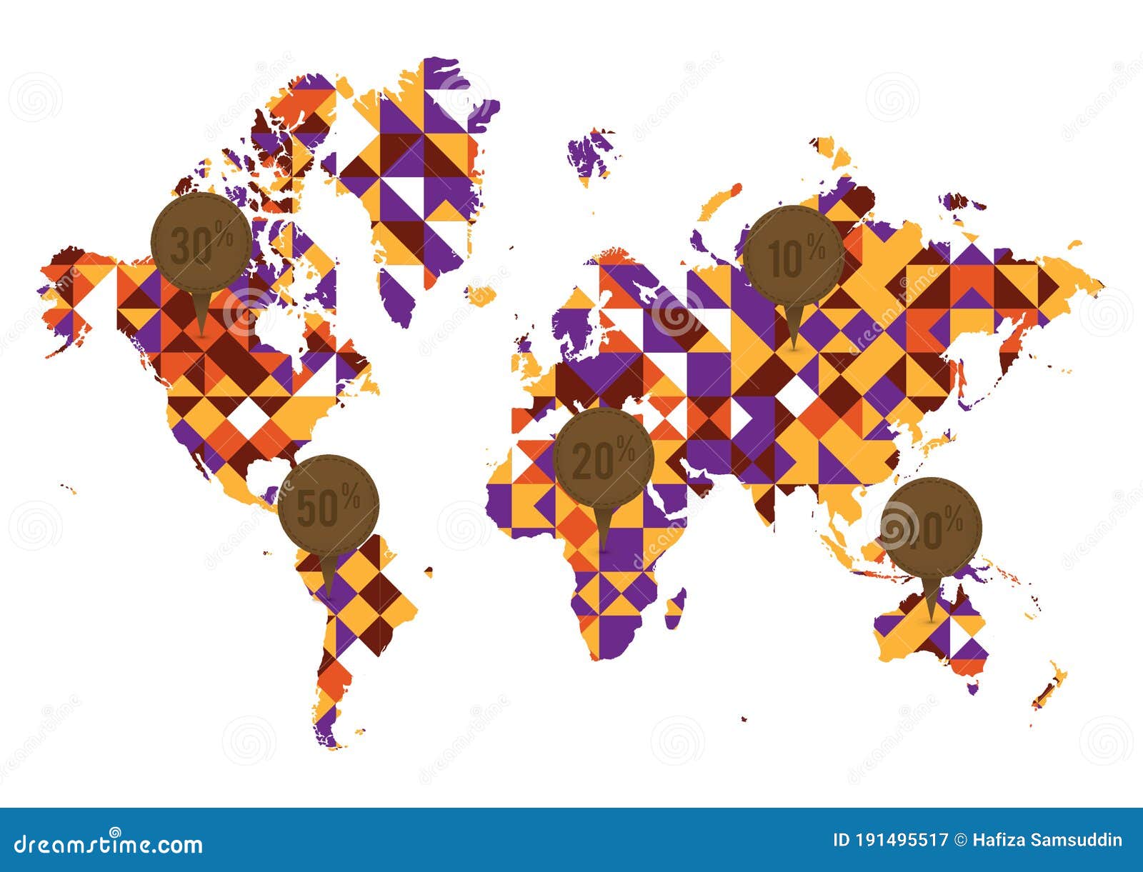 World Map Design. Vector Illustration Decorative Design Stock Vector ...