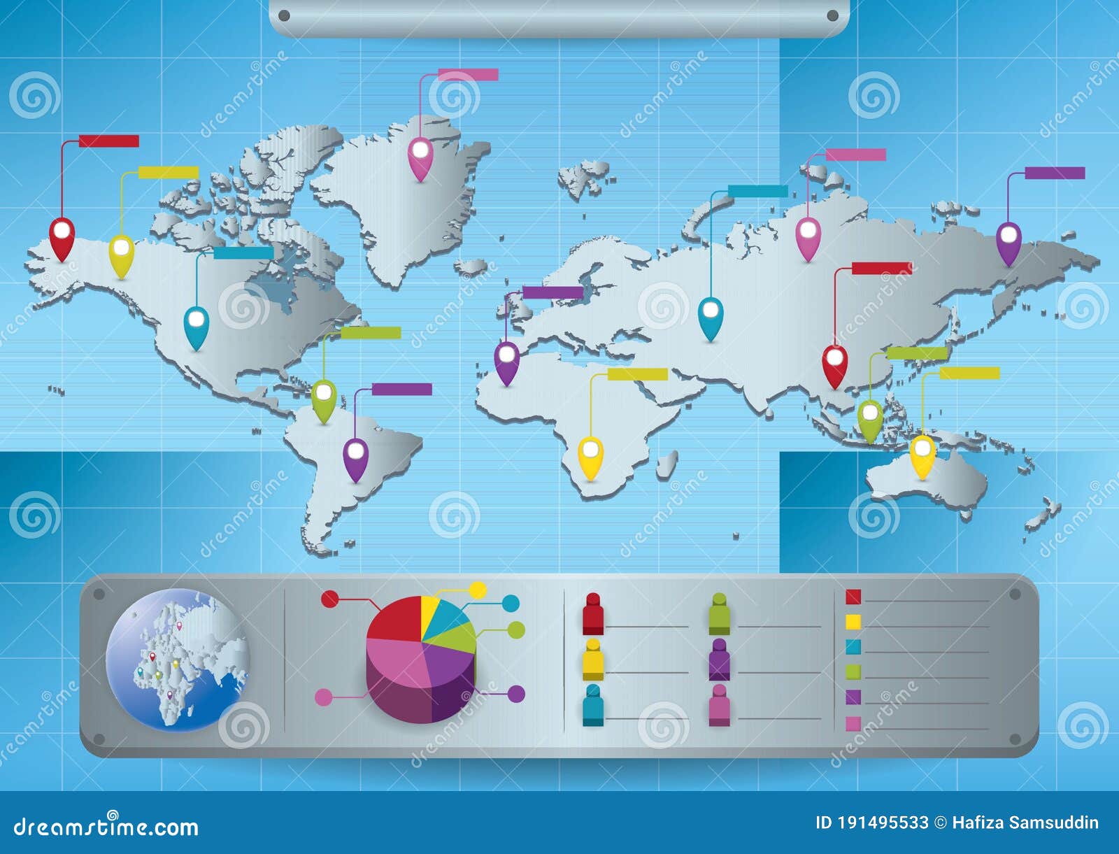 World Map Design. Vector Illustration Decorative Design Stock Vector ...