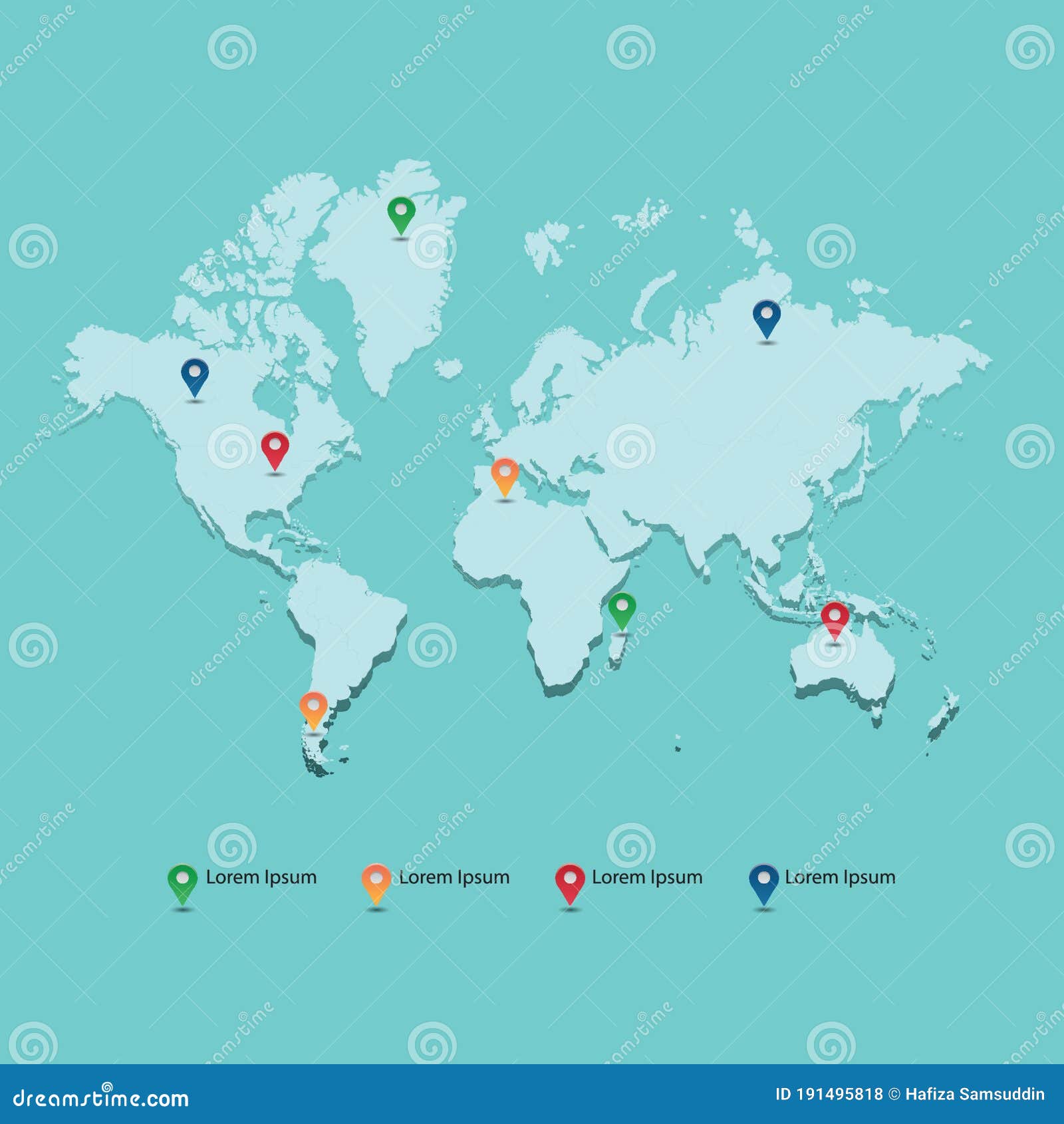 World Map Design. Vector Illustration Decorative Design Stock Vector ...