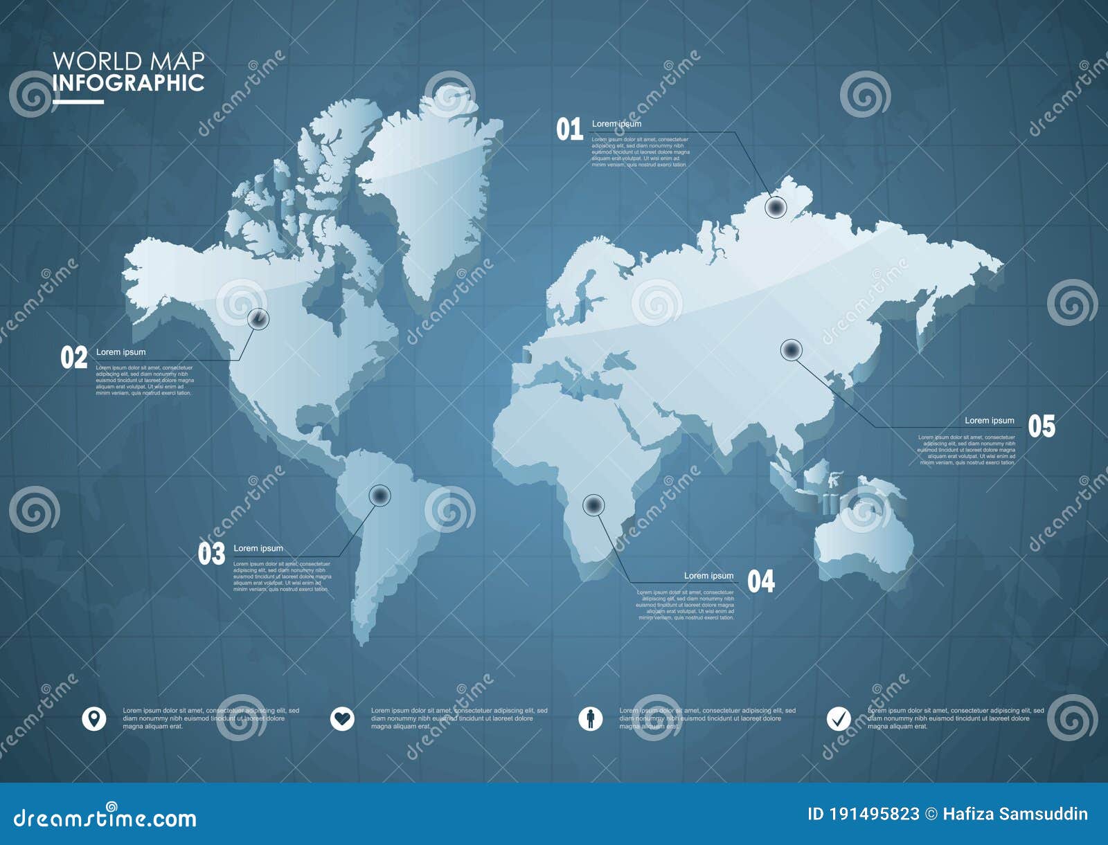 World Map Design. Vector Illustration Decorative Design Stock Vector ...