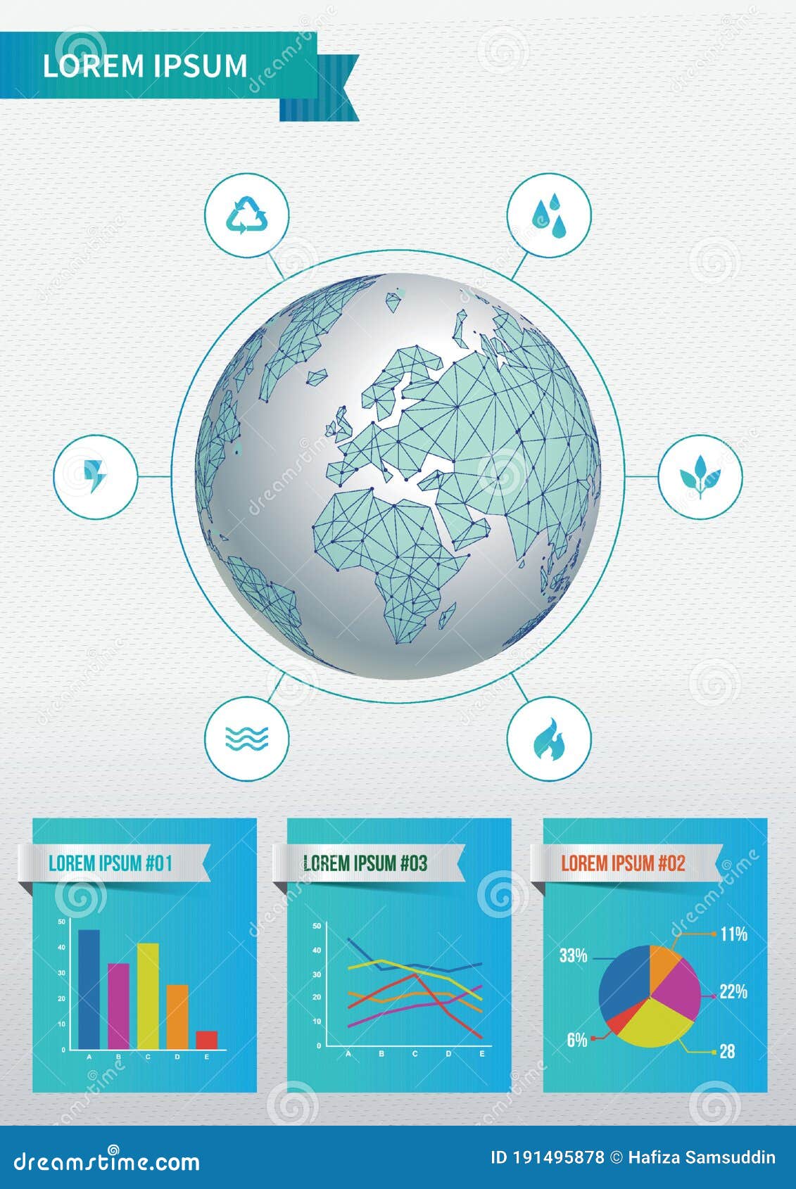 World Map Design. Vector Illustration Decorative Design Stock Vector ...