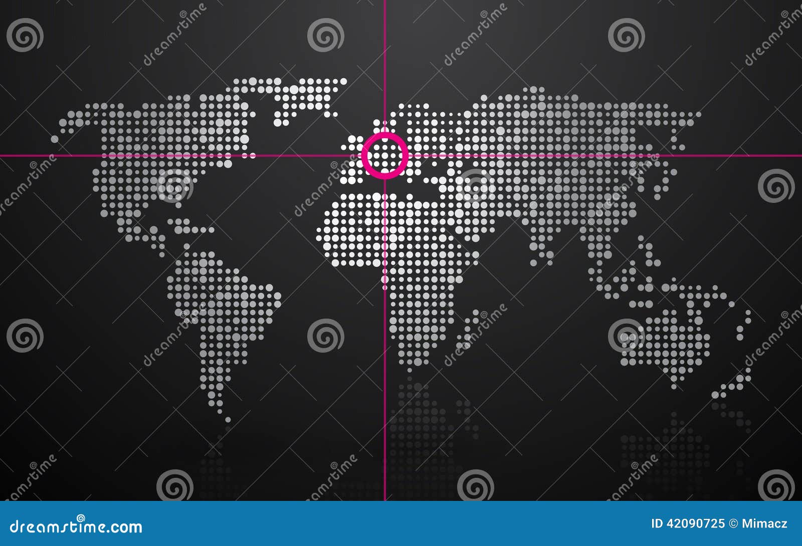 World Map with the Determination Stock Vector - Illustration of ...