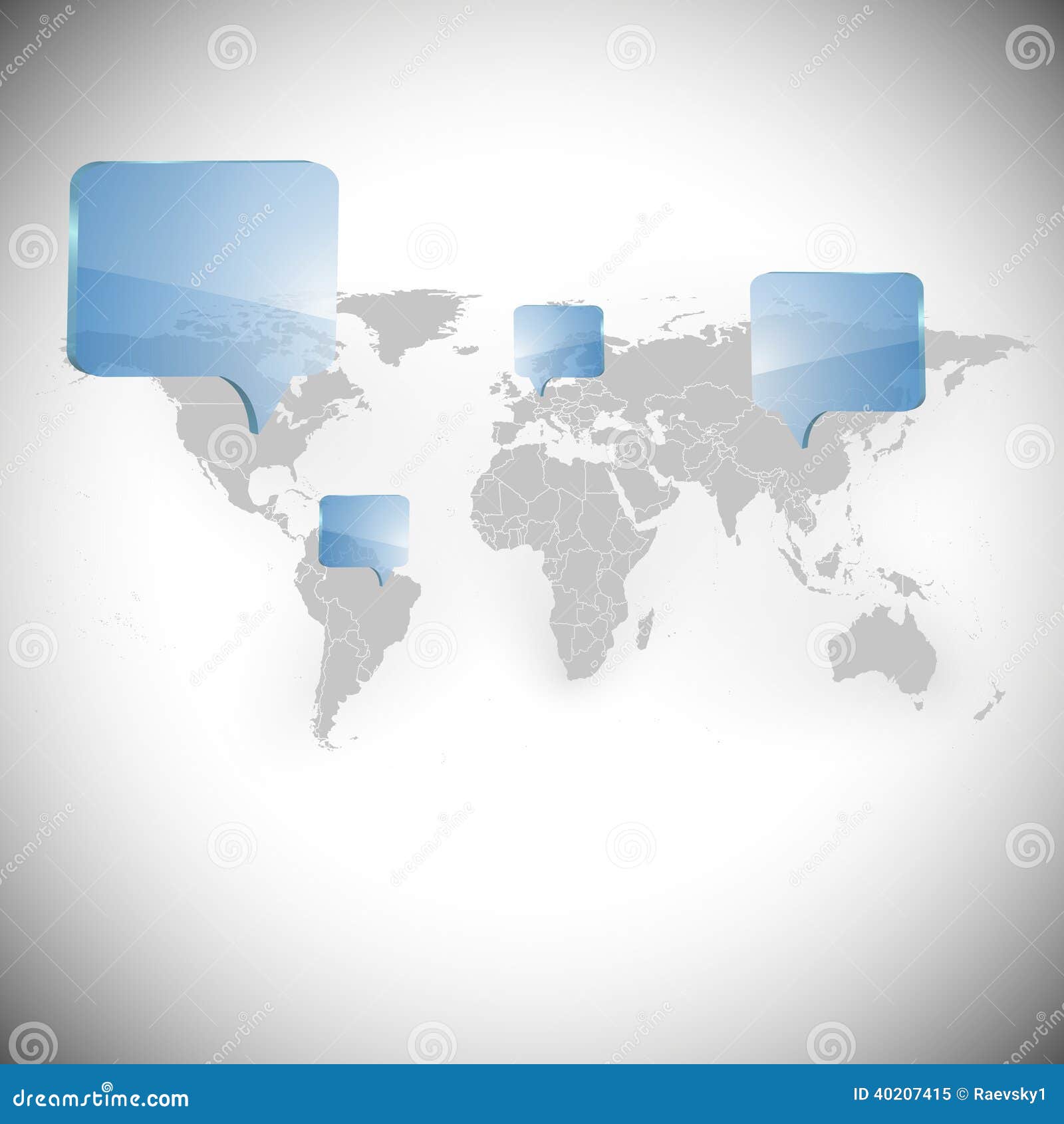 World Map with Dialog Boxes Background Vector Stock Vector ...