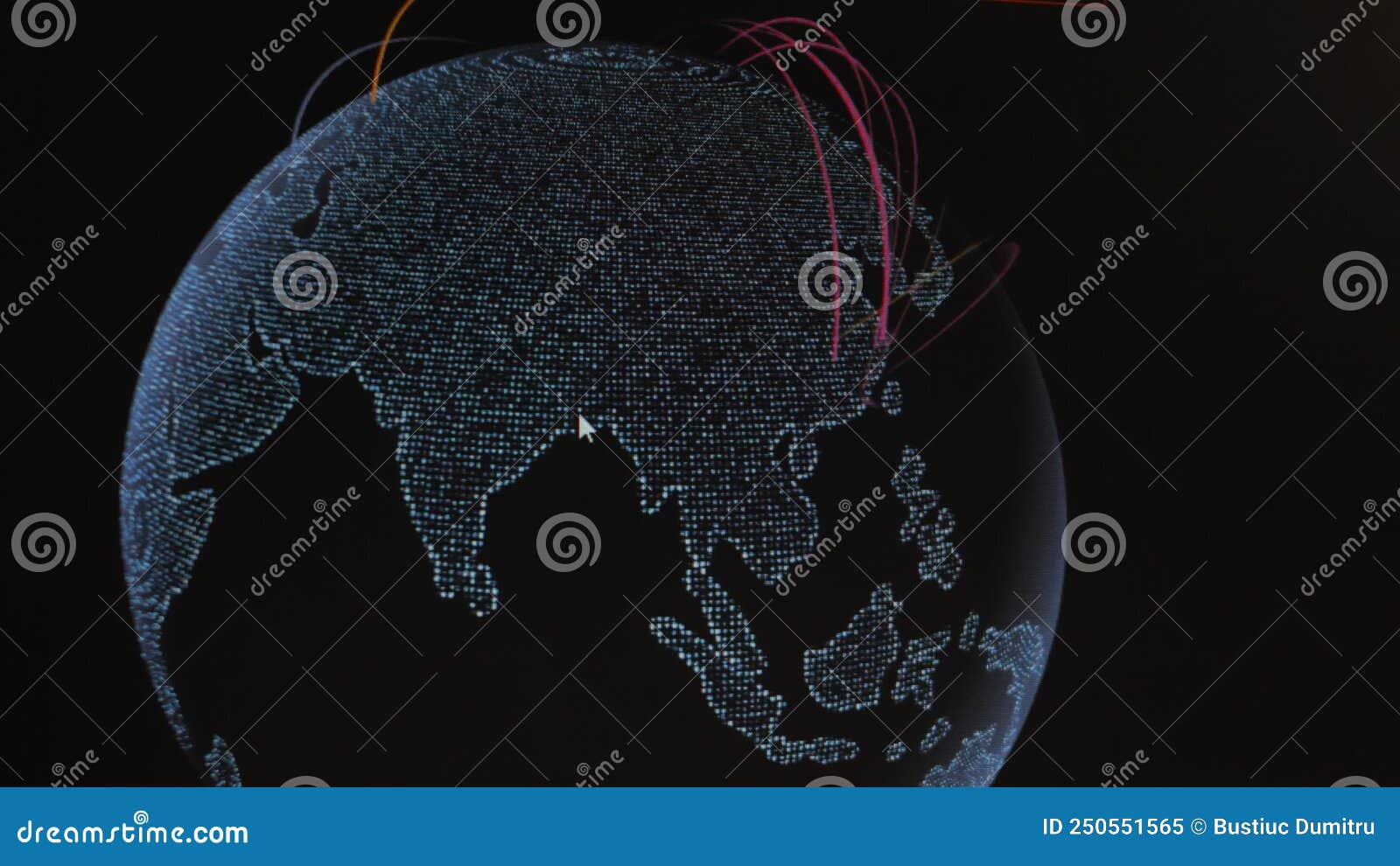 World Map with Different Targets for Cyber Attack. Hacking and ...