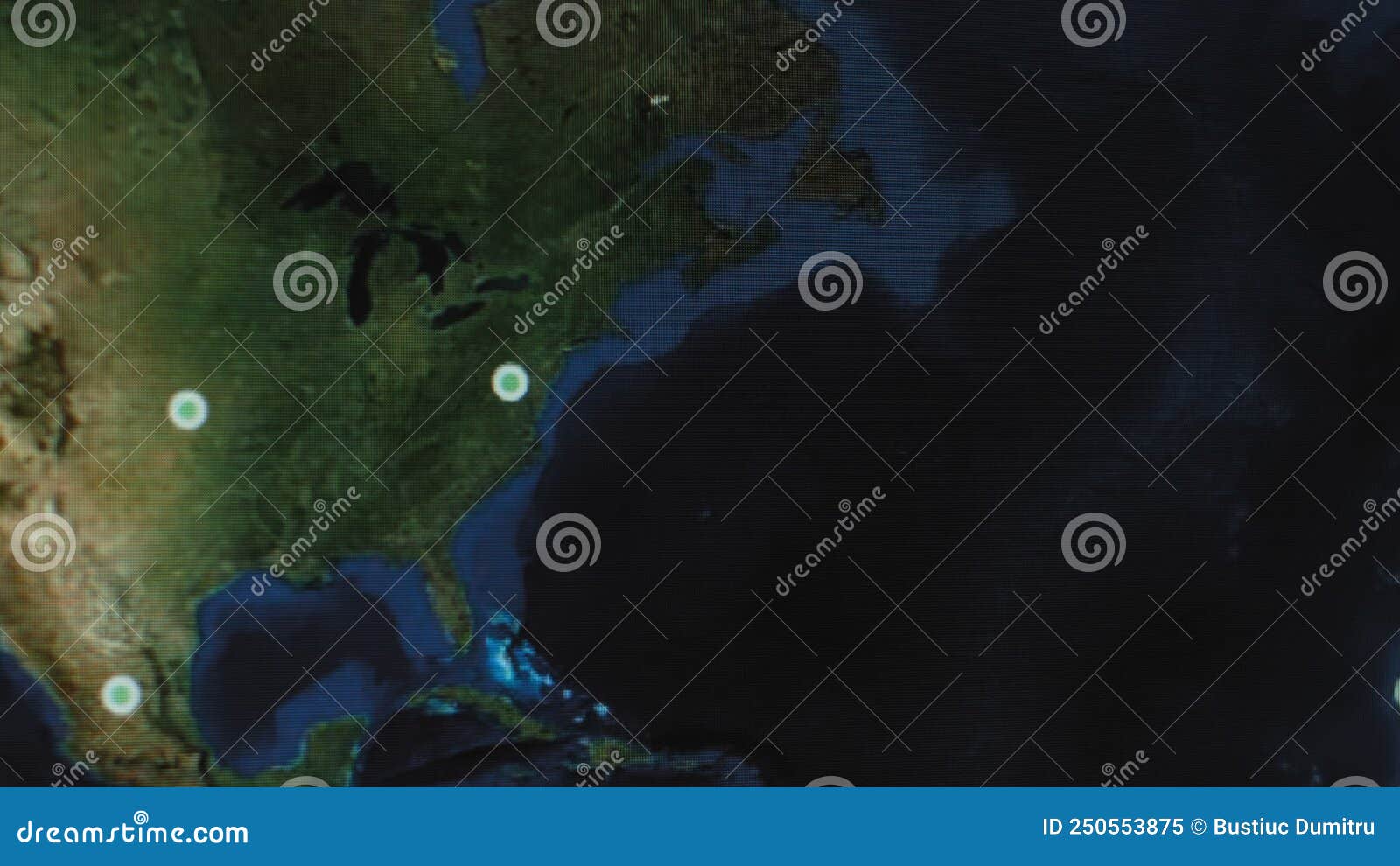 World Map with Different Targets for Cyber Attack. Hacking and ...