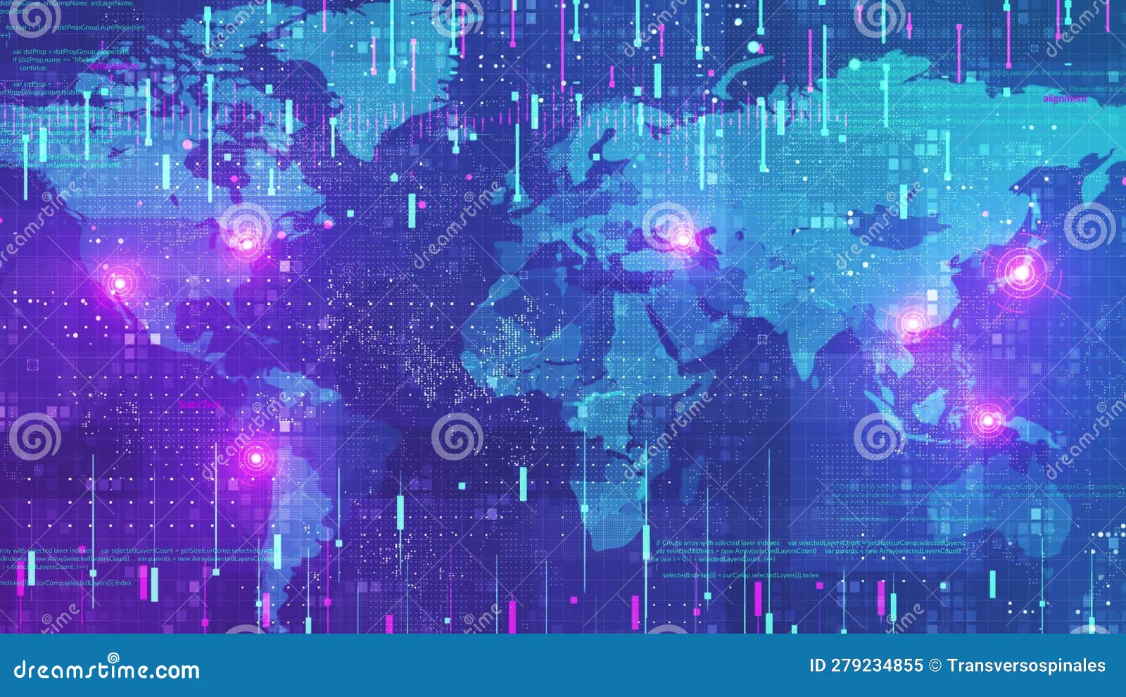 World Map Digital Background. Technology Backdrop Stock Video - Video ...