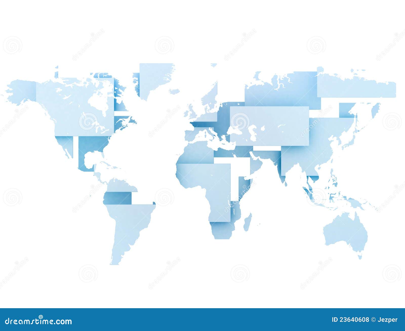 World Map Digital Illustration Royalty Free Stock Photos - Image: 23640608