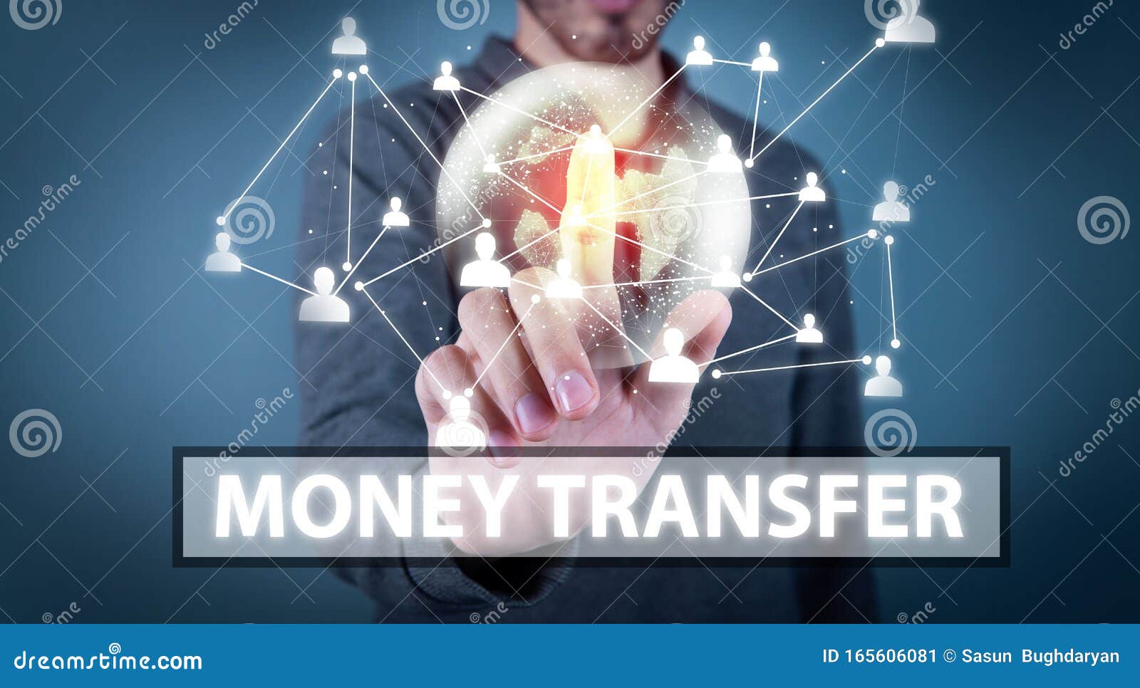 World Map and Digital Money Transfers Concept Stock Image - Image of ...