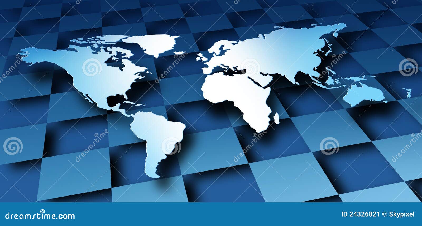 World Map Dimensional Design Stock Illustration - Illustration of ...