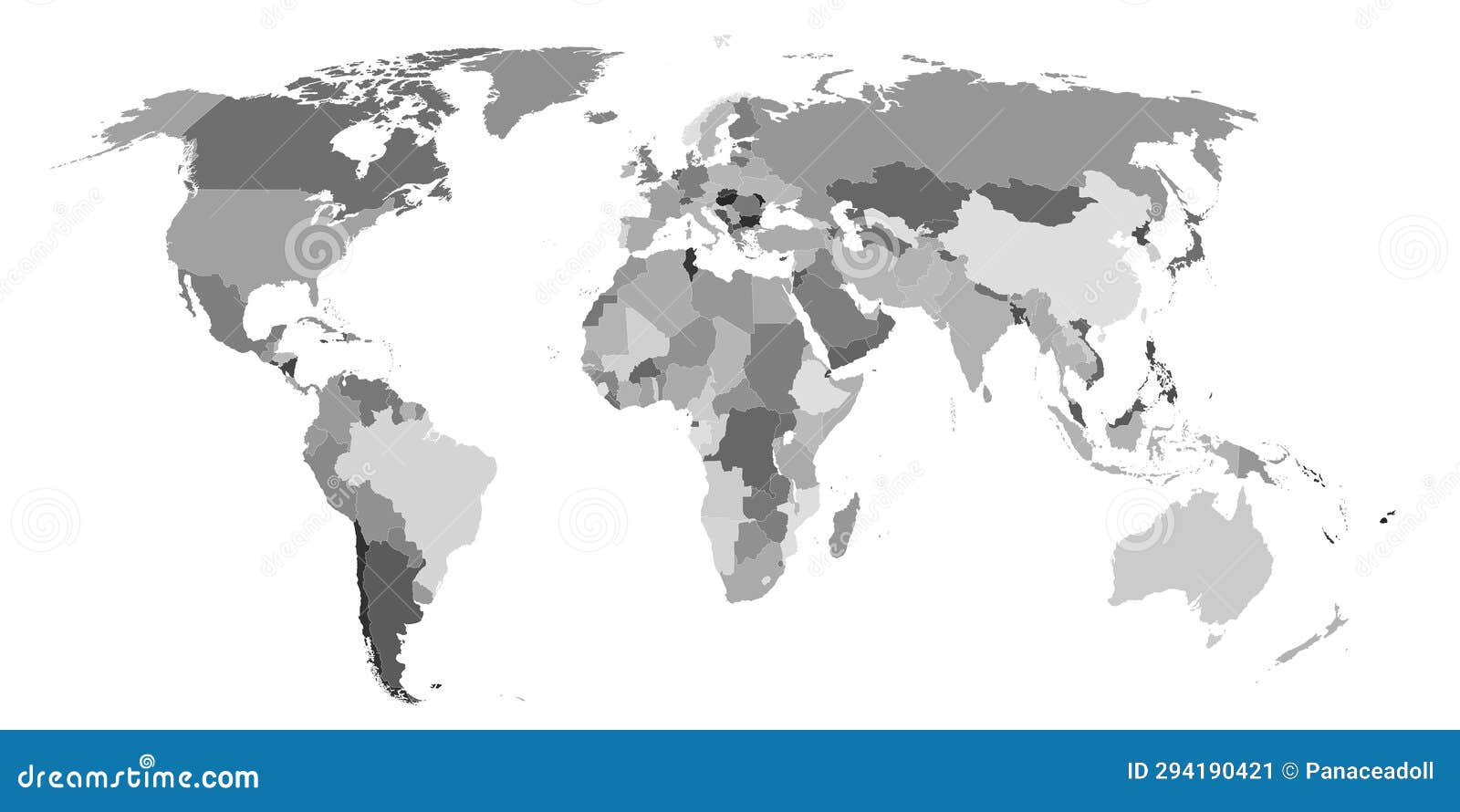 The World Map Divided by Countries Stock Vector - Illustration of globe ...