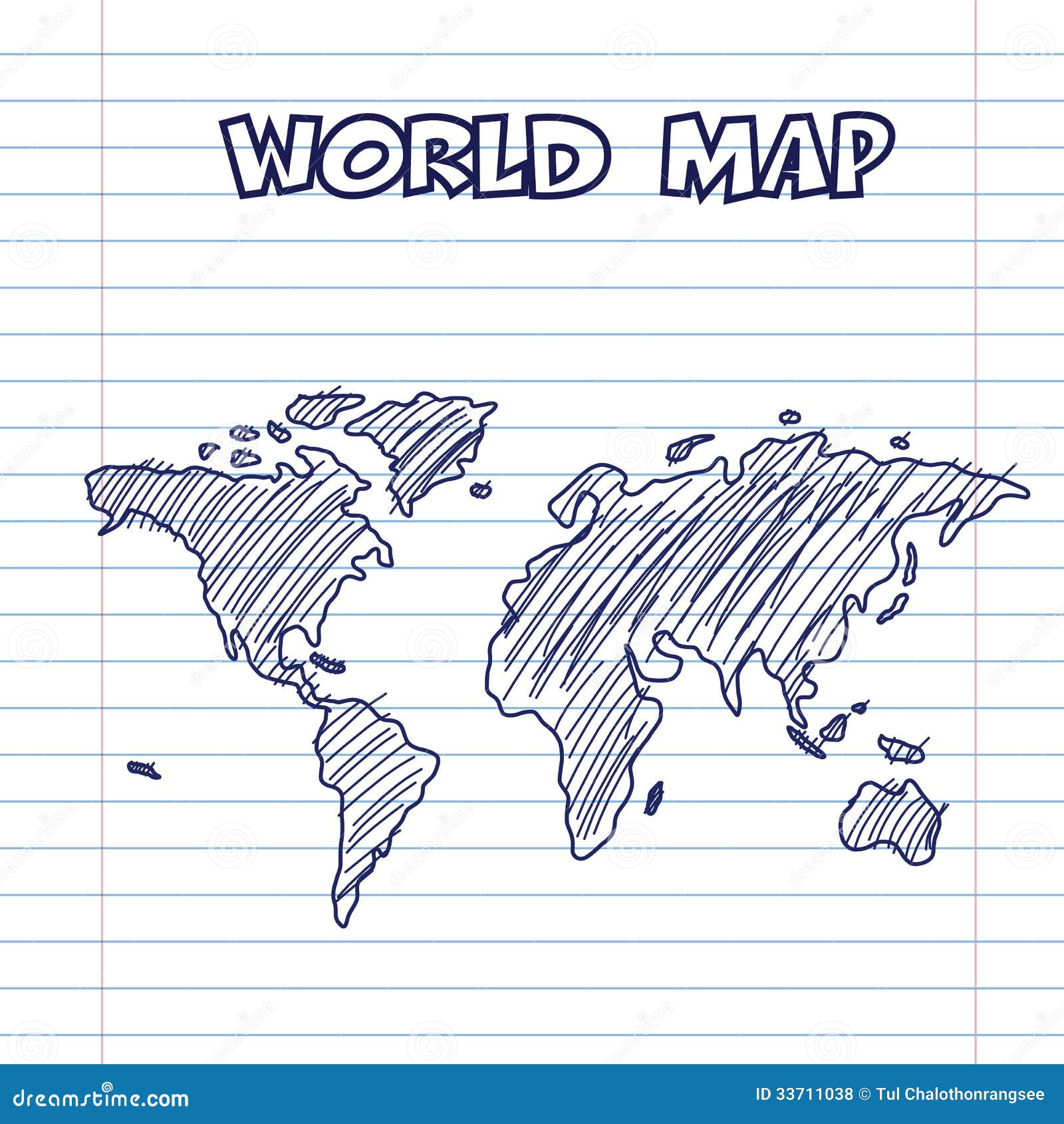World map doodle pen ink stock vector. Illustration of atlas - 33711038