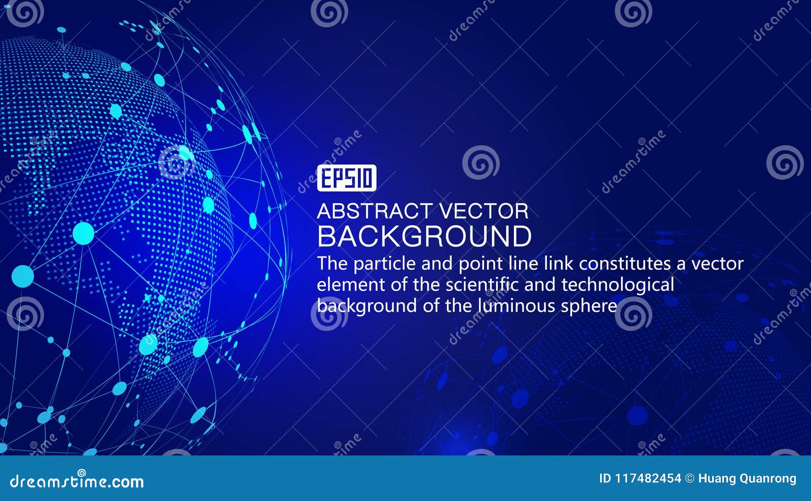 The World Map, Dot and Line Link Composition, Represents the ...