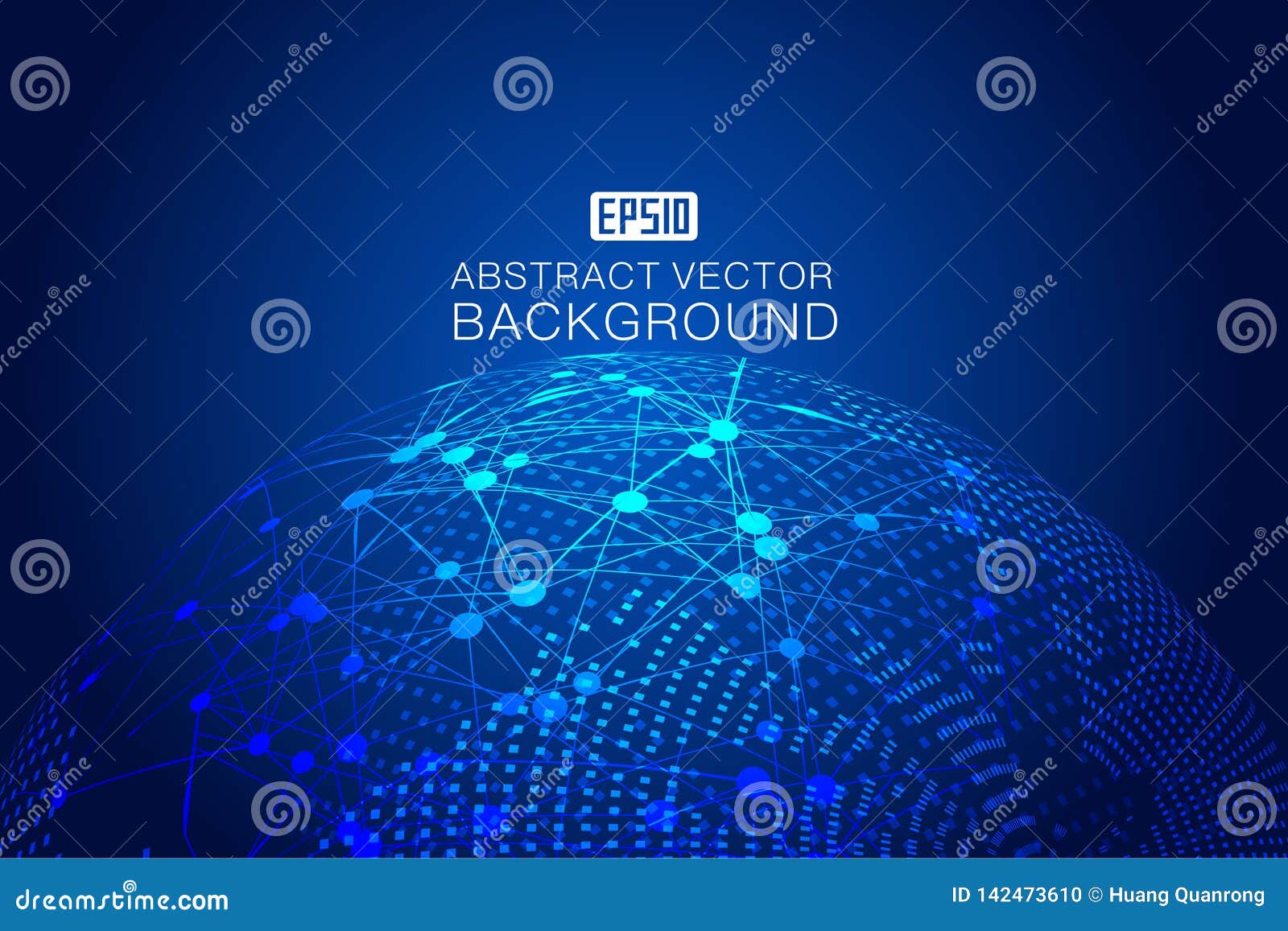 The World Map, Dot and Line Link Composition, Represents the ...