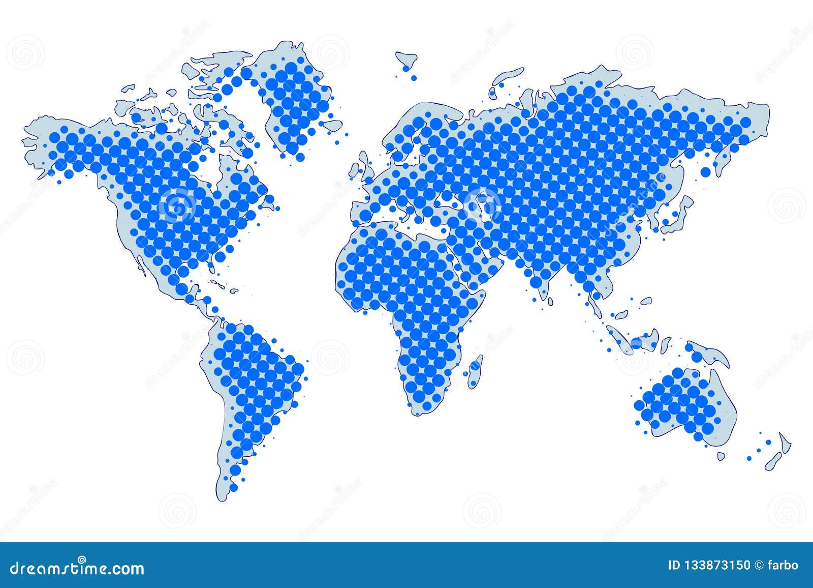 World Map Dotted, Icon Style, Concept, Vector Stock Vector ...