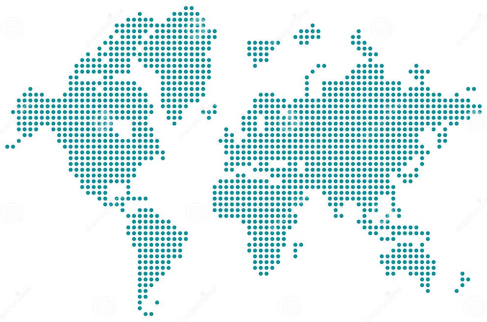 World Map Dotted Isolated Vector Stock Vector - Illustration of atlas ...