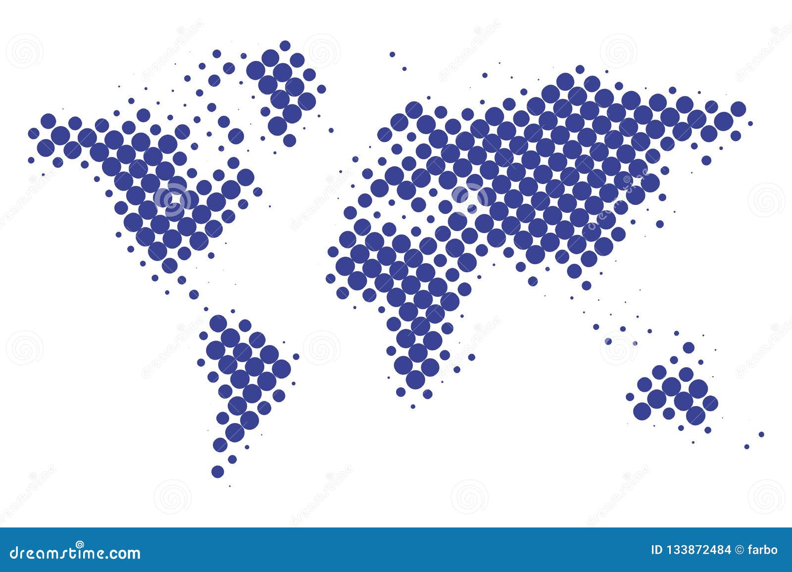 World Map Dotted, Minimal Icon Style, Concept, Vector Stock Vector ...
