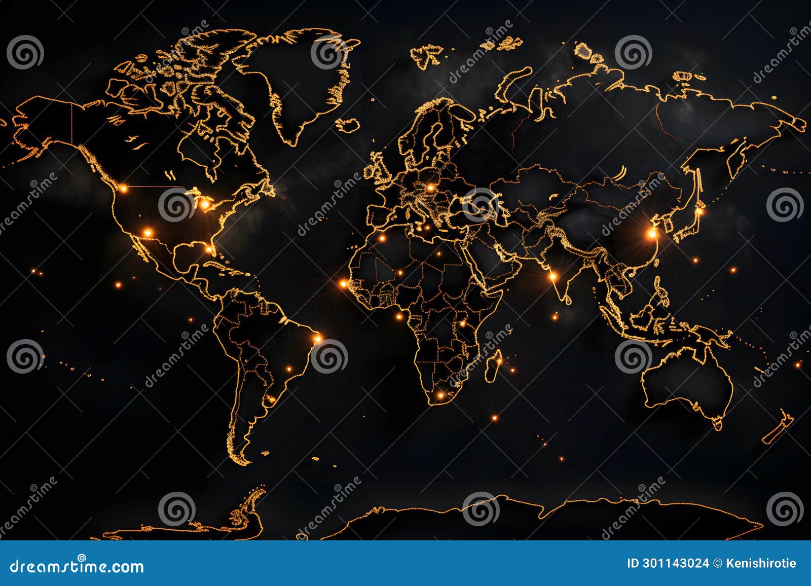 World Map of the Earth on Dark Background Stock Photo - Image of shape ...